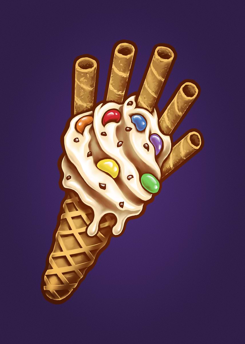 'Infinity Ice Cream' Poster, picture, metal print, paint by Patrick ...
