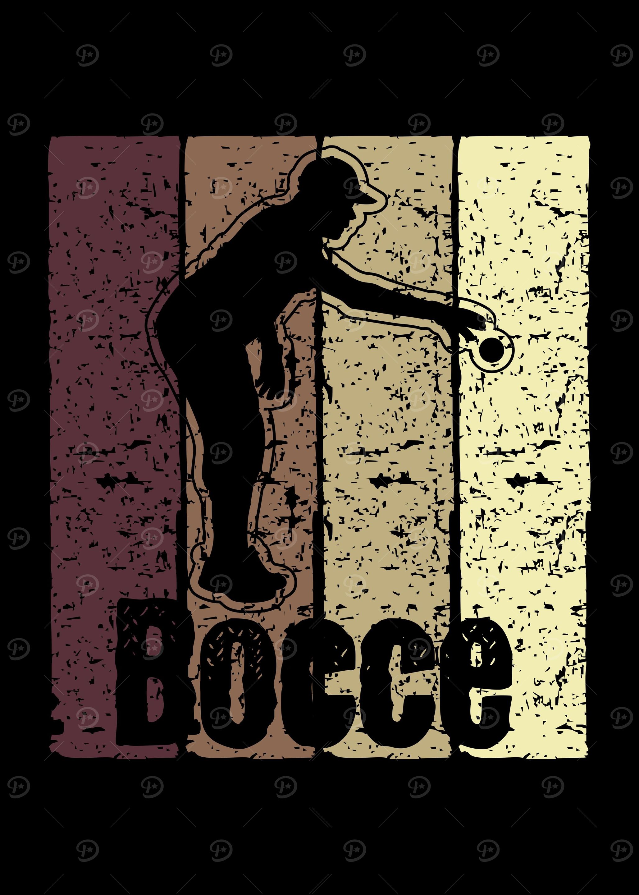 'Bocce Player Retro Boccia' Poster, picture, metal print, paint by ...