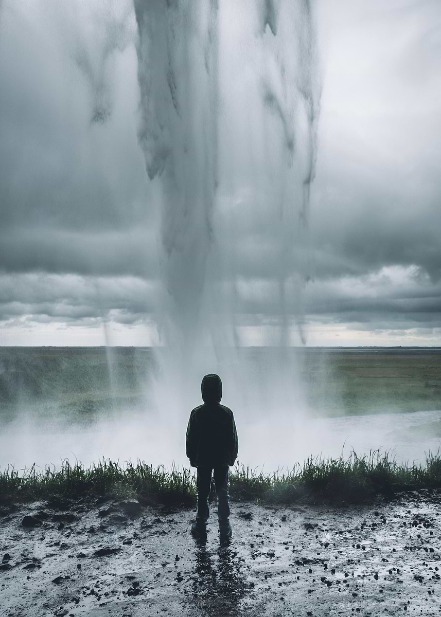 'Waterfall Boy 2' Poster, picture, metal print, paint by Stephen ...