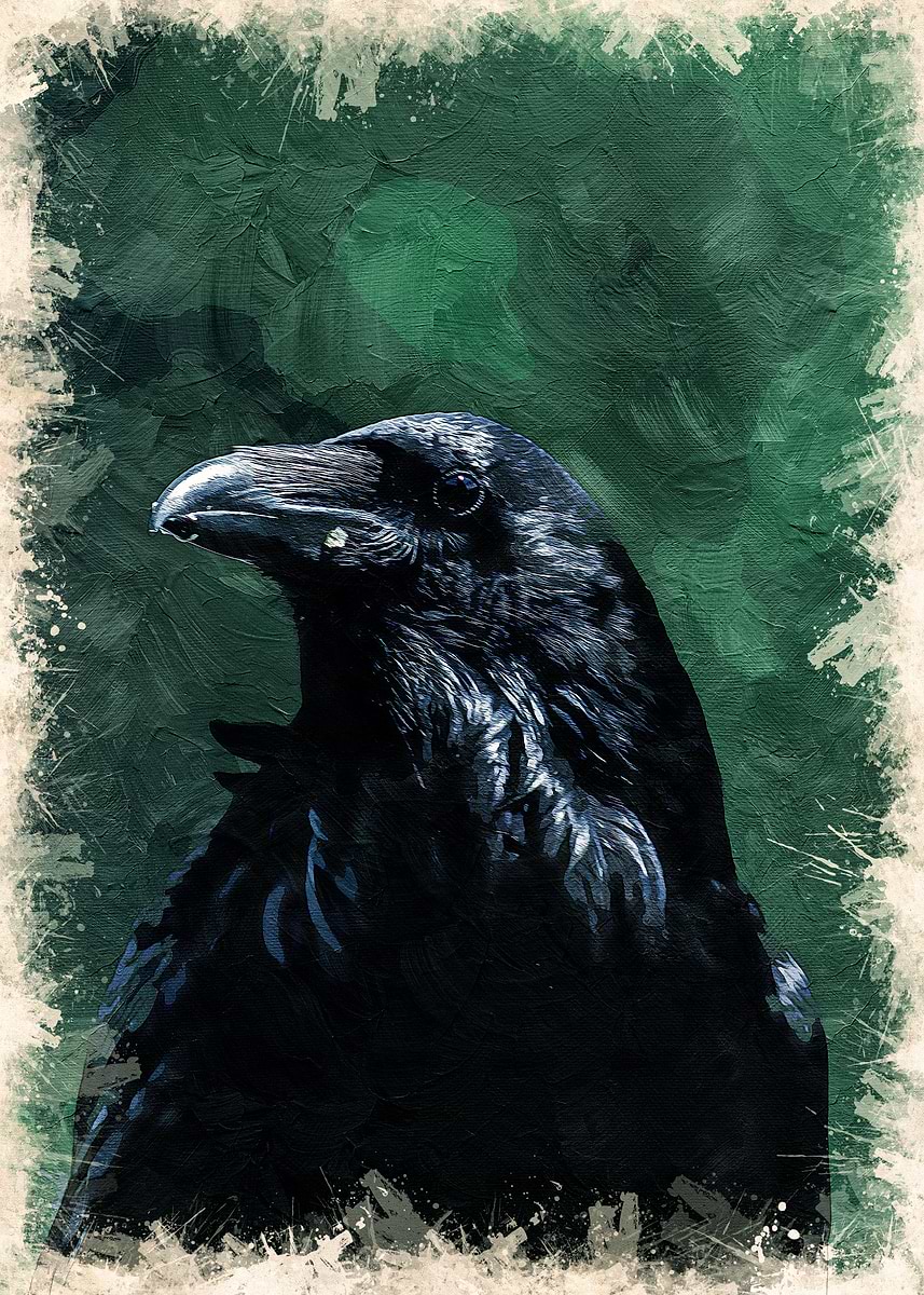 'Crow' Poster, picture, metal print, paint by NuMaNi Art | Displate