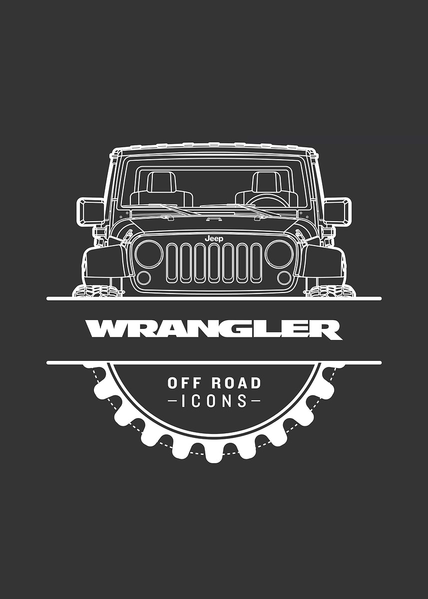 'Wrangler black badge' Poster, picture, metal print, paint by Off Road ...