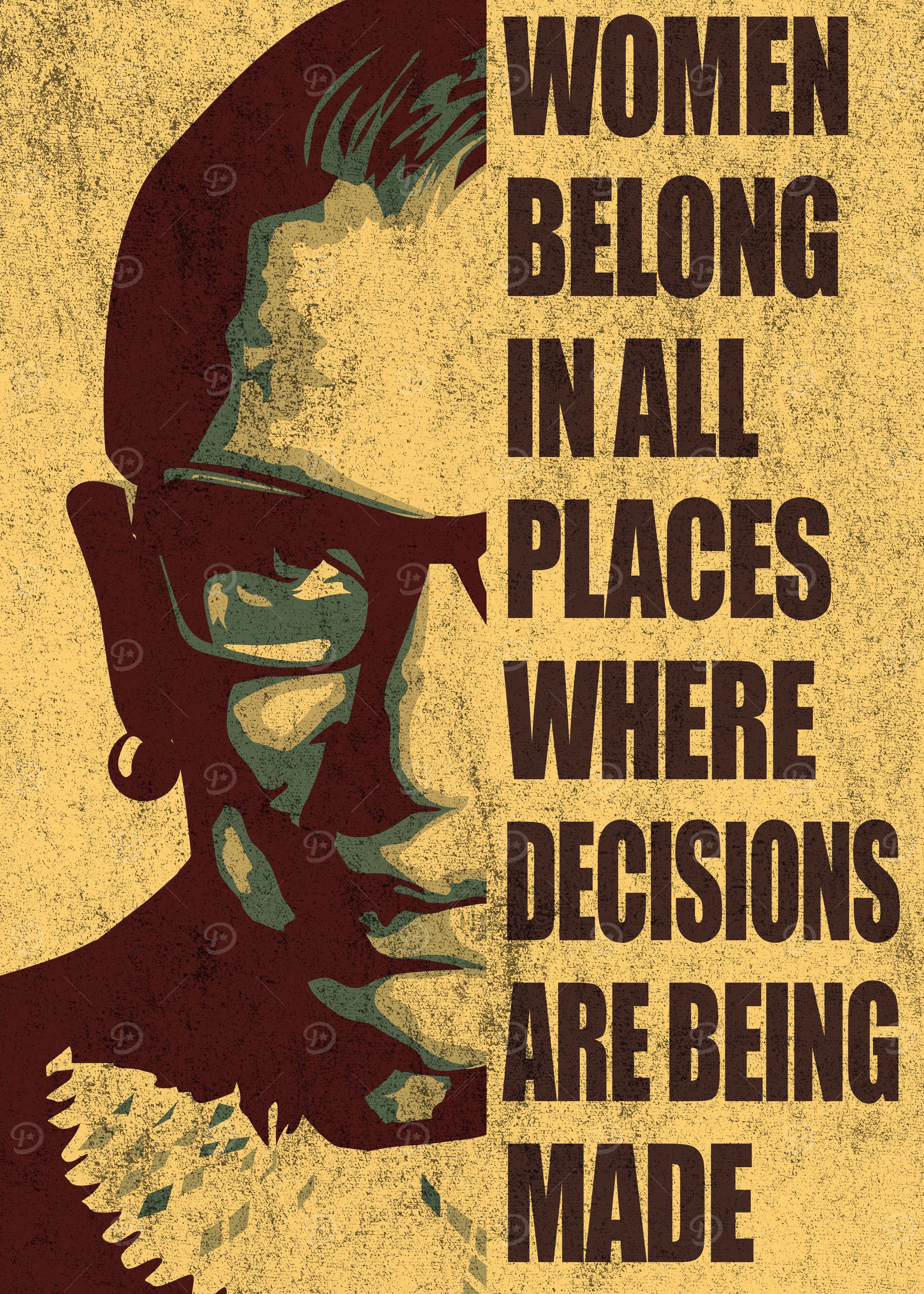 'RBG TRIBUTE 2' Poster, picture, metal print, paint by NOAHRIA ARTS ...