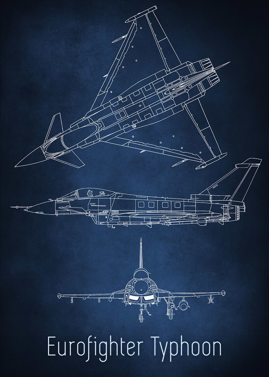 'Eurofighter Typhoon ' Poster, picture, metal print, paint by The ...
