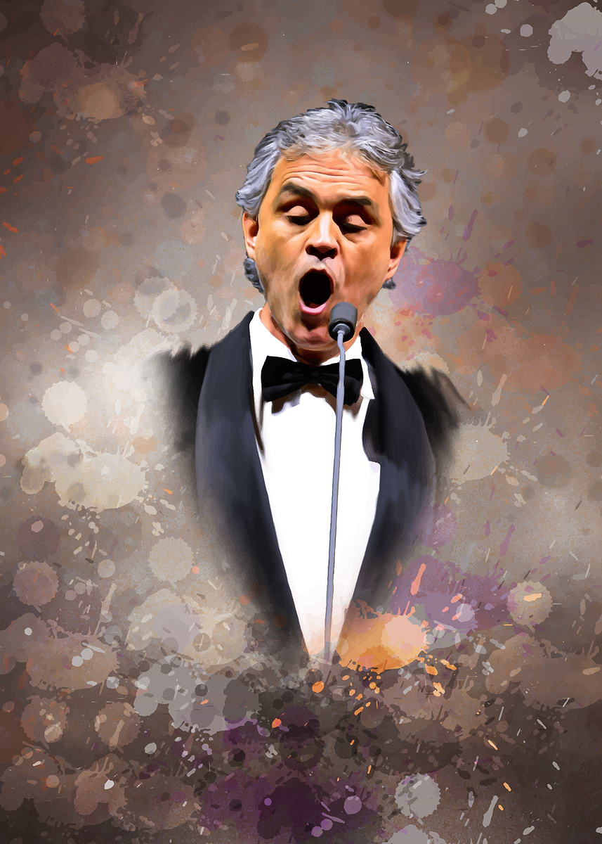 'Andrea Bocelli ' Poster, picture, metal print, paint by Art Creative ...