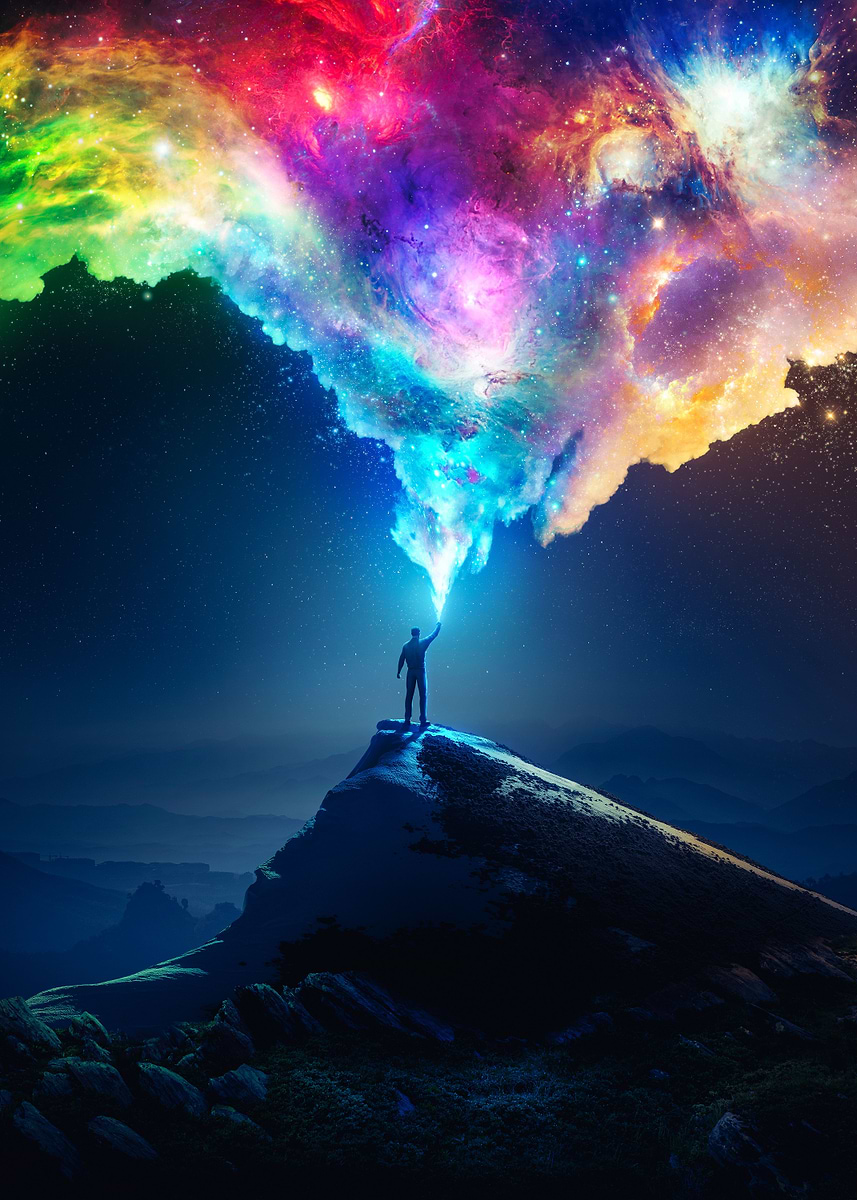 'Colors of Space' Poster, picture, metal print, paint by Benny ...