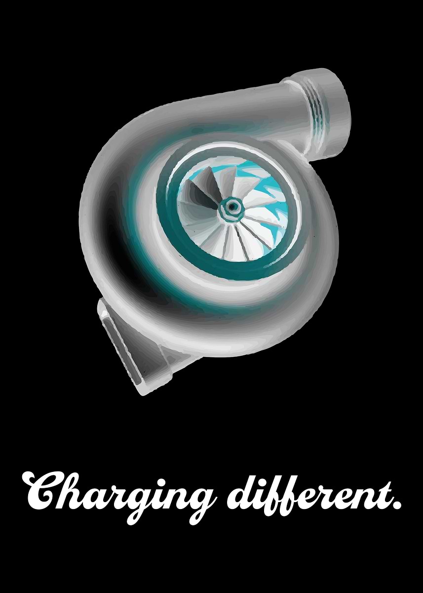 'Turbo Boost turbocharger t' Poster, picture, metal print, paint by ...