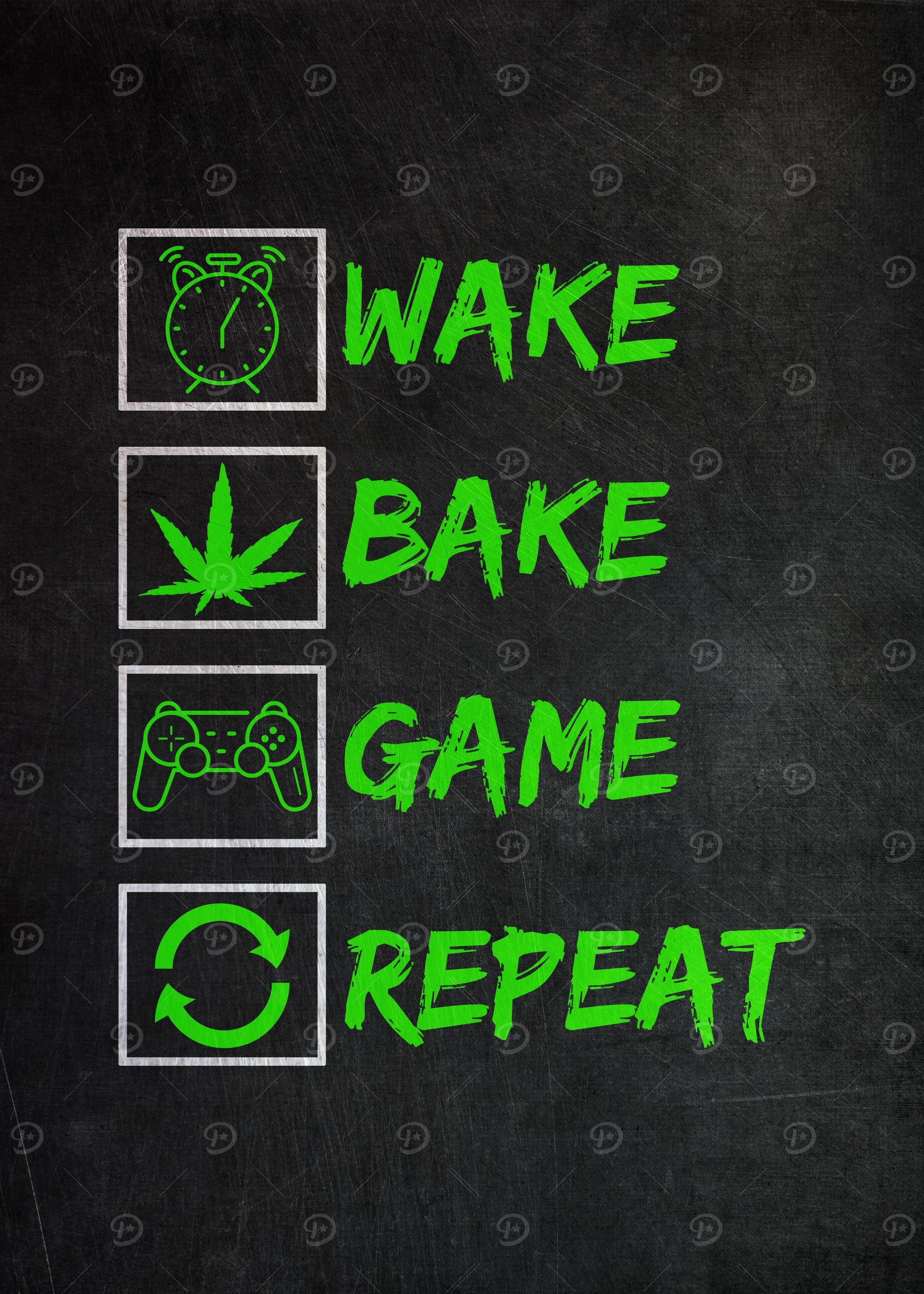 'Weed And Gaming' Poster, picture, metal print, paint by PosterWorld ...