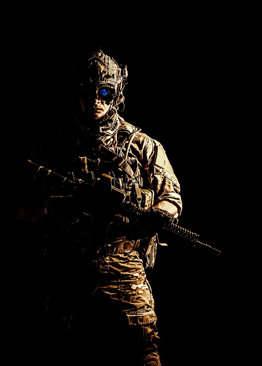 'US Army ranger' Poster, picture, metal print, paint by ...
