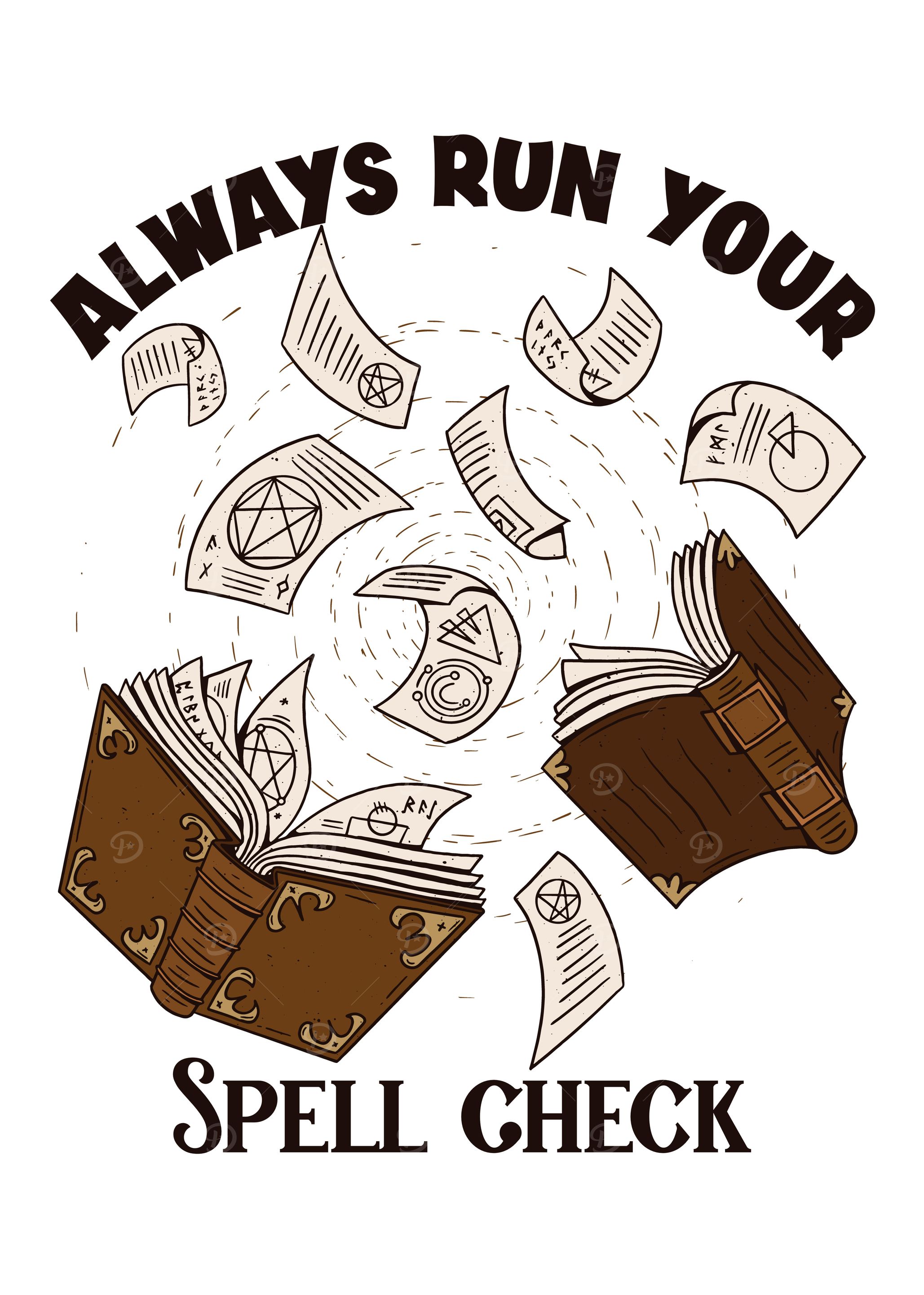 'ALWAYS RUN YOUR SPELL' Poster, picture, metal print, paint by ...