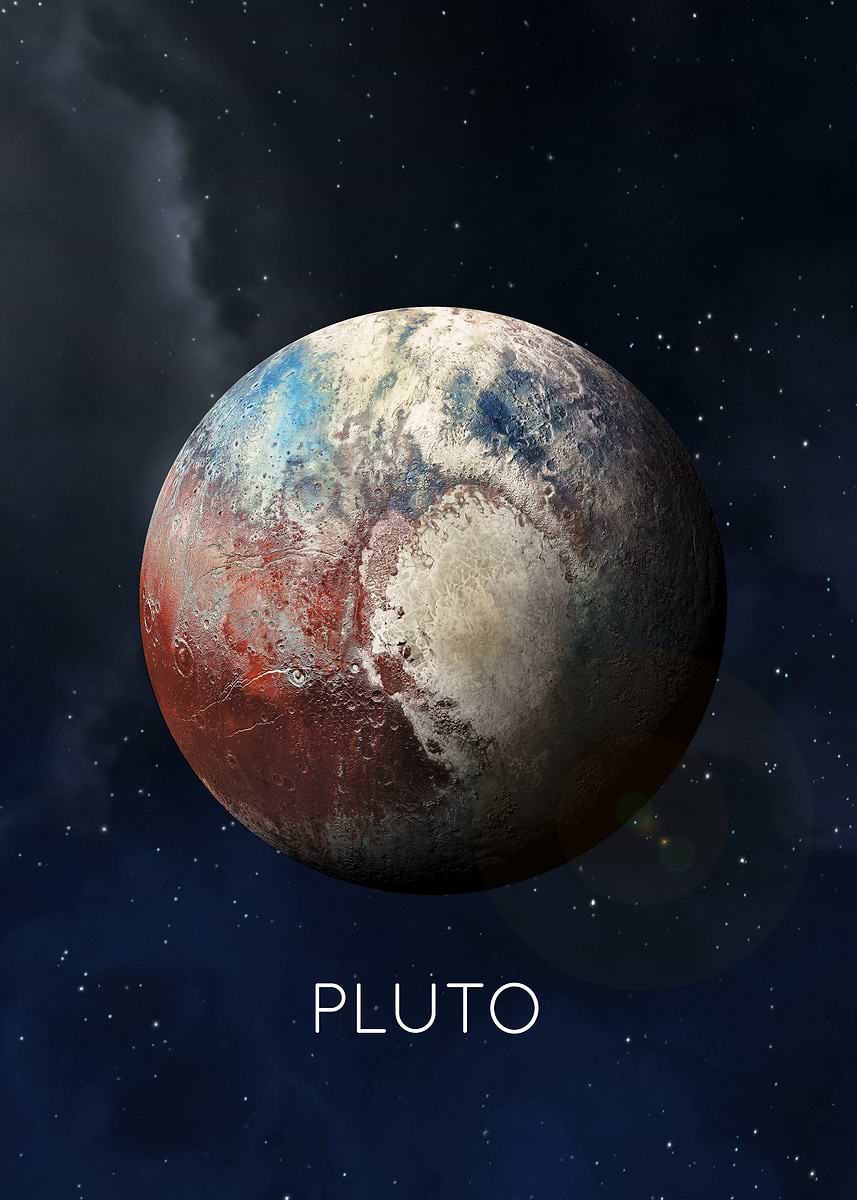 'Pluto' Poster, picture, metal print, paint by TSG Art | Displate