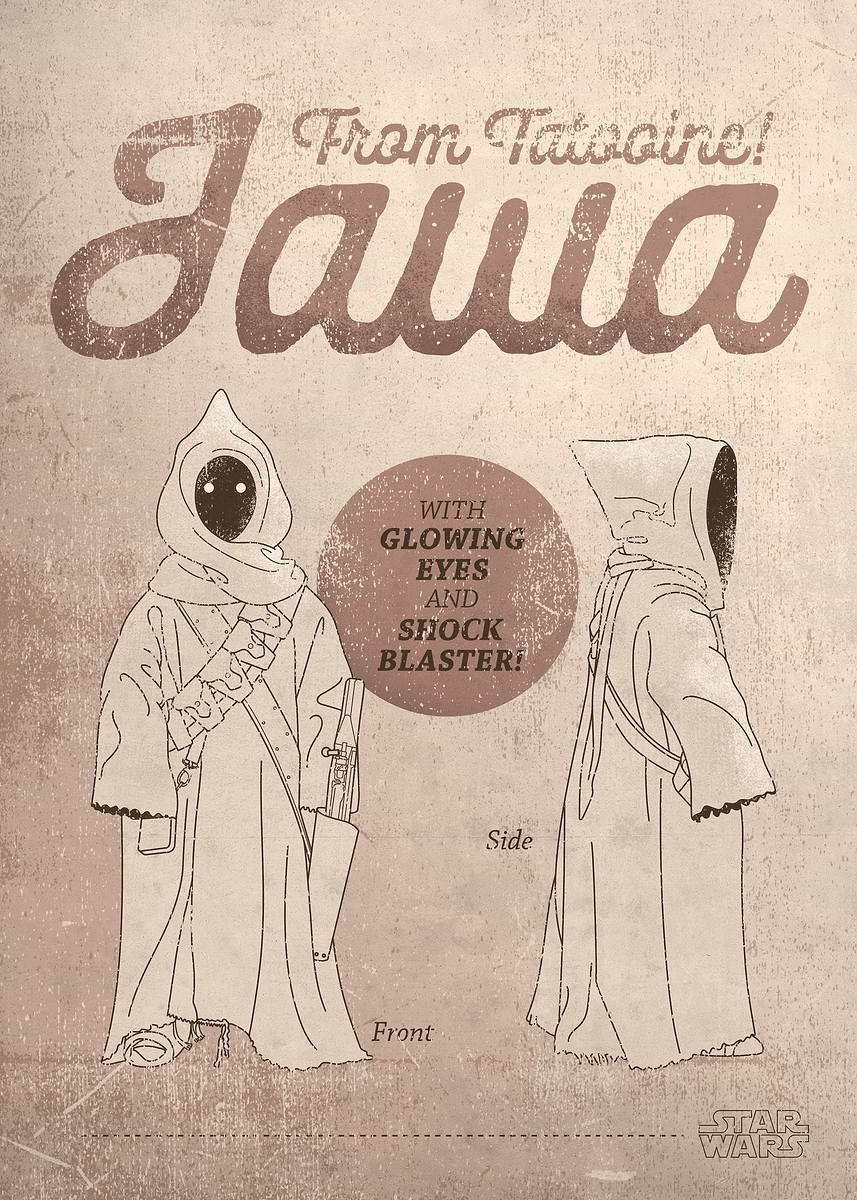 'Jawa' Poster, picture, metal print, paint by Star Wars | Displate