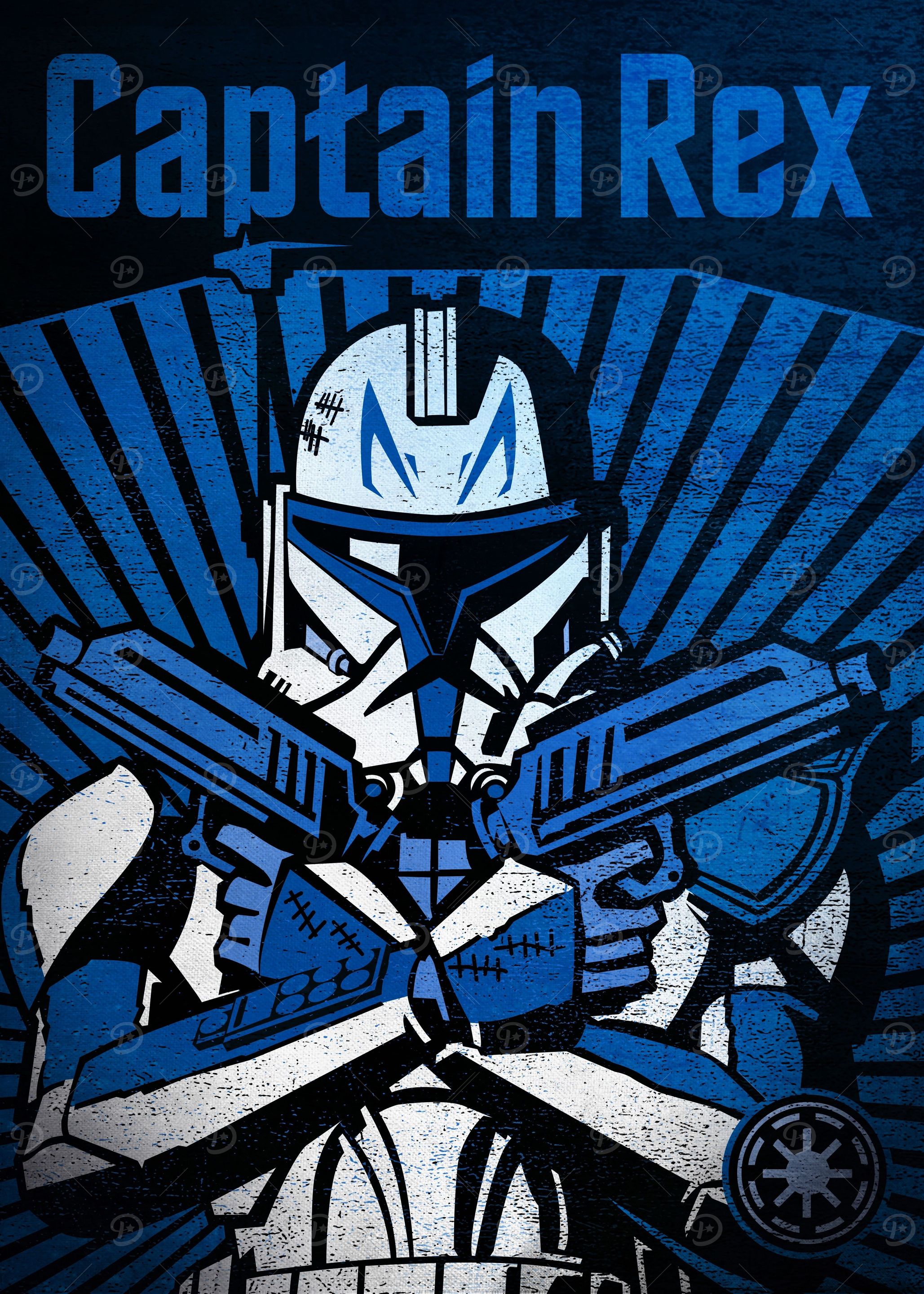 'Captain Rex' Poster, picture, metal print, paint by Star Wars | Displate