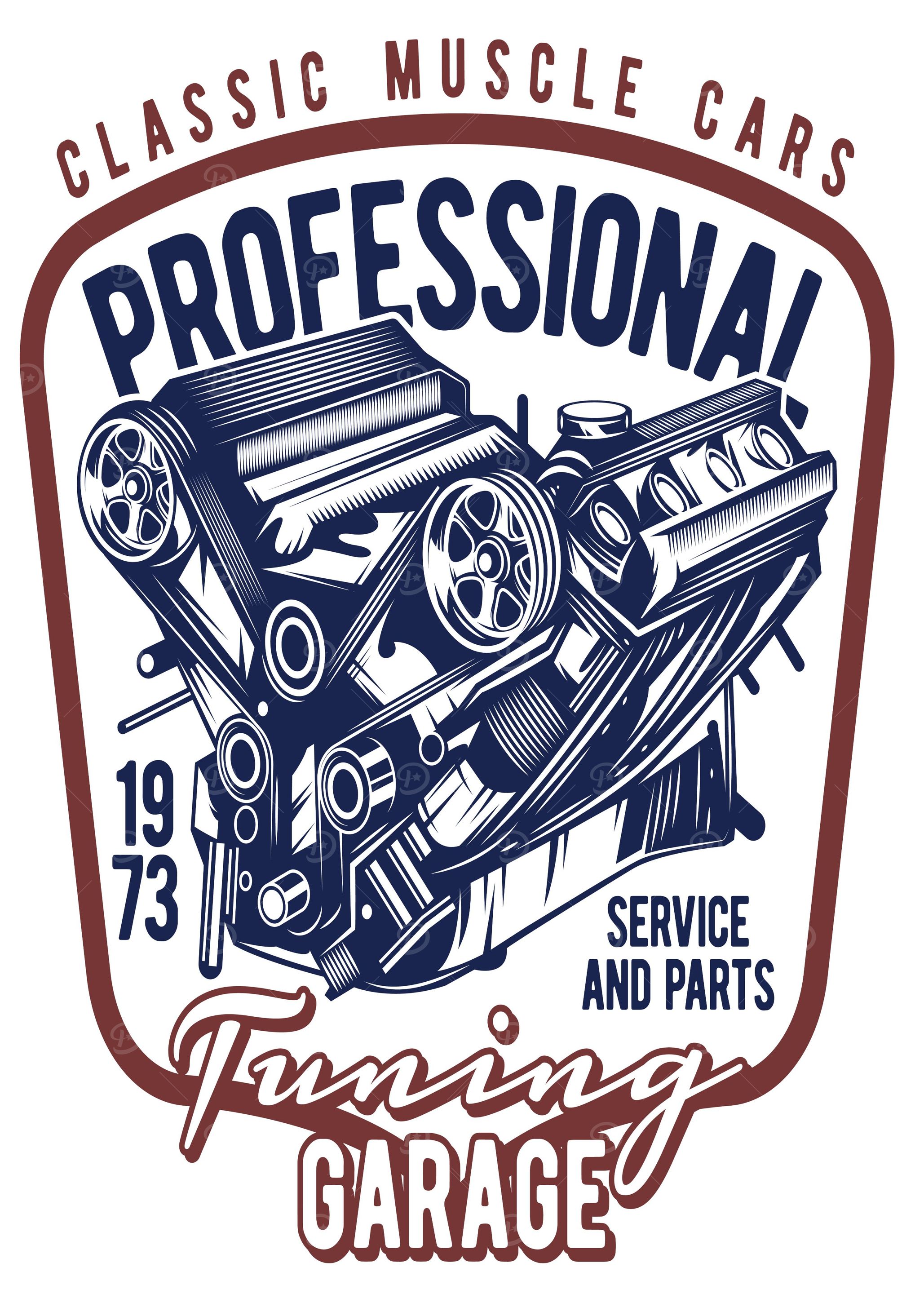 'Muscle Car Engine' Poster, picture, metal print, paint by Tim Hinz ...