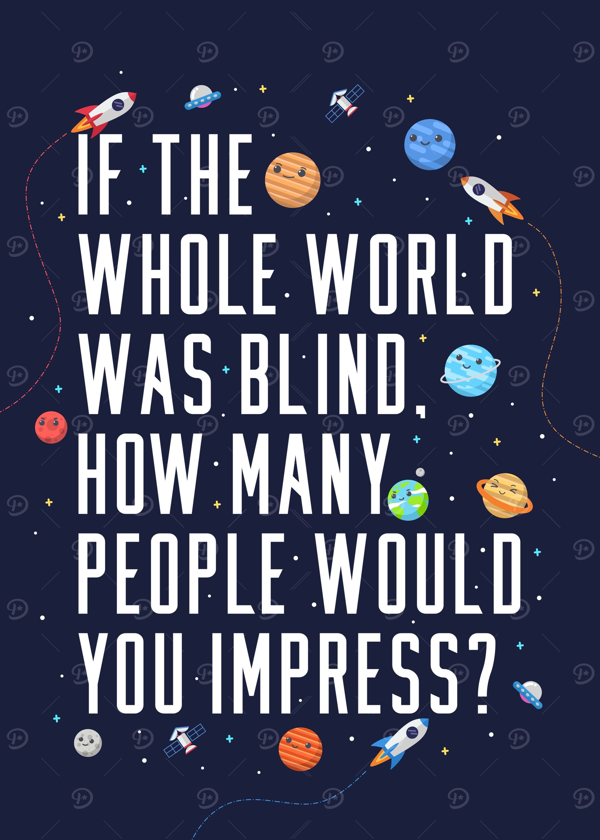 'If the world is blind' Poster, picture, metal print, paint by Mikazuki ...