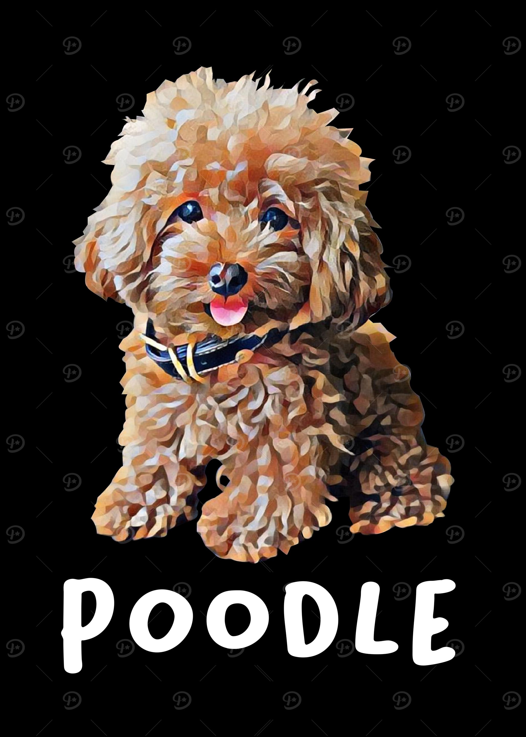 'Dog Doodle Goldendoodle' Poster, picture, metal print, paint by ...