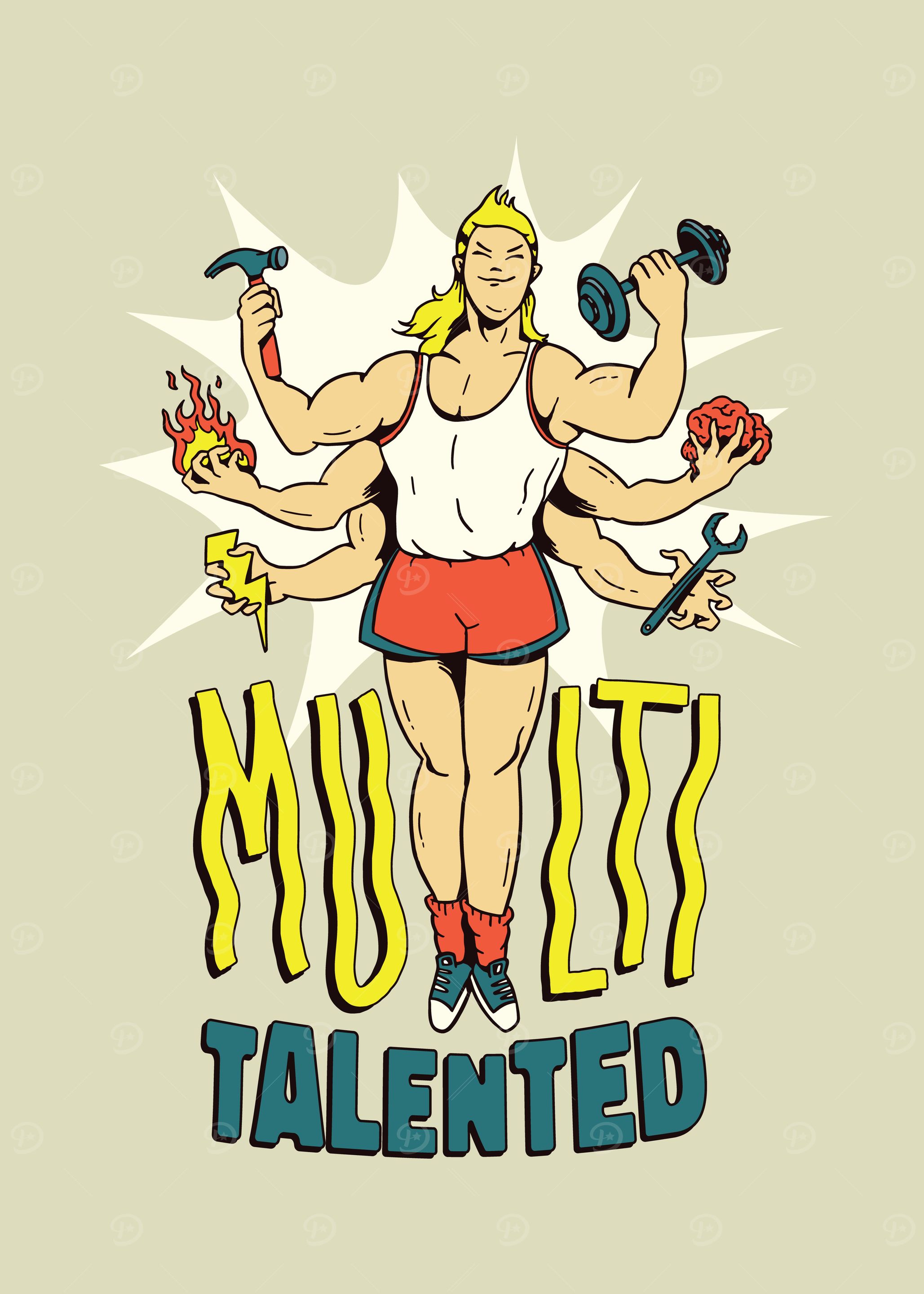 'MULTI TALENTED' Poster, picture, metal print, paint by StonerPlates ...