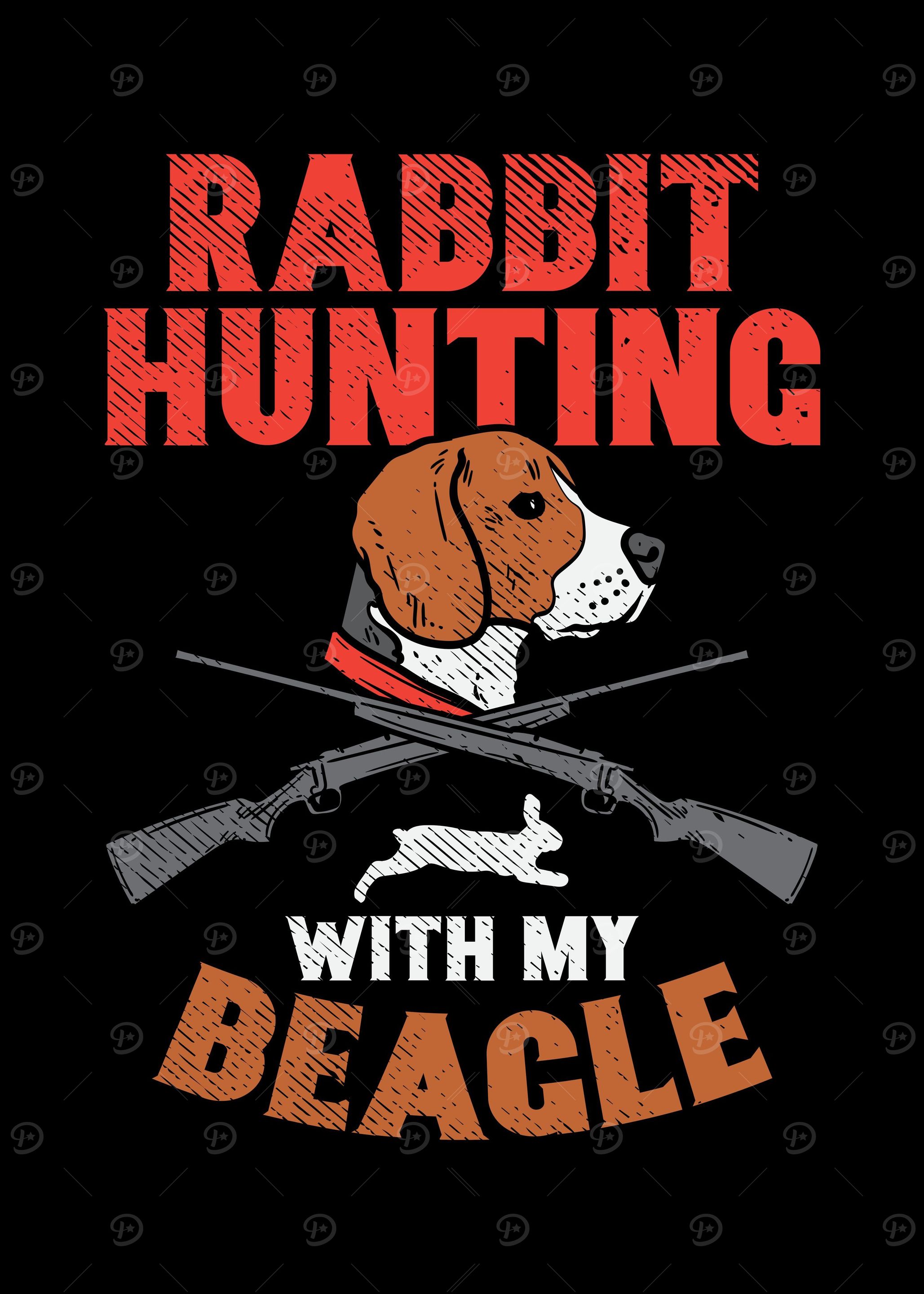'Rabbit Hunting With My' Poster, picture, metal print, paint by Uwe ...