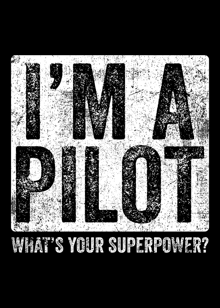 'Pilot Aviator Aviation Vin' Poster, picture, metal print, paint by ...