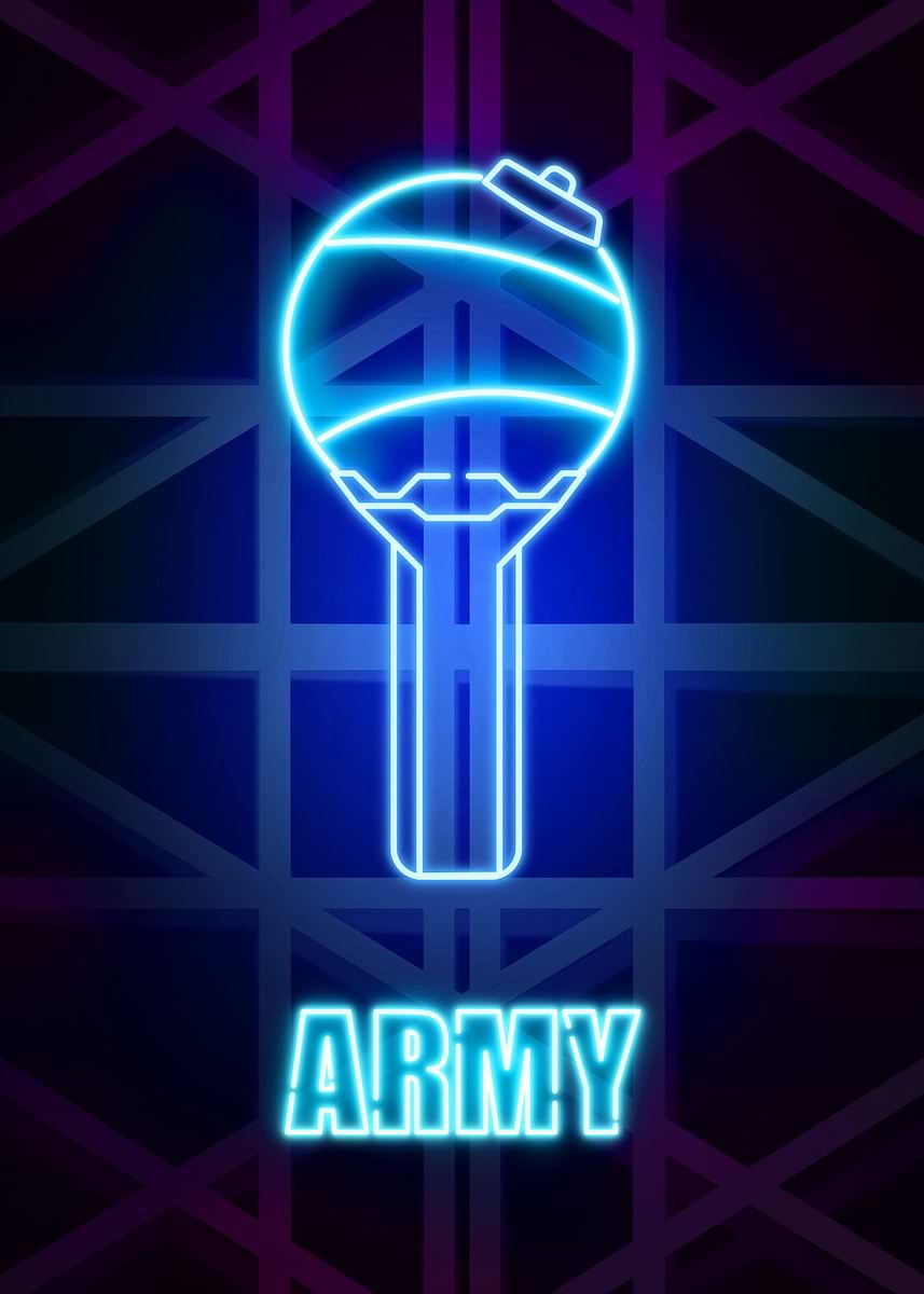 'Army light stick Neon art' Poster, picture, metal print, paint by ...