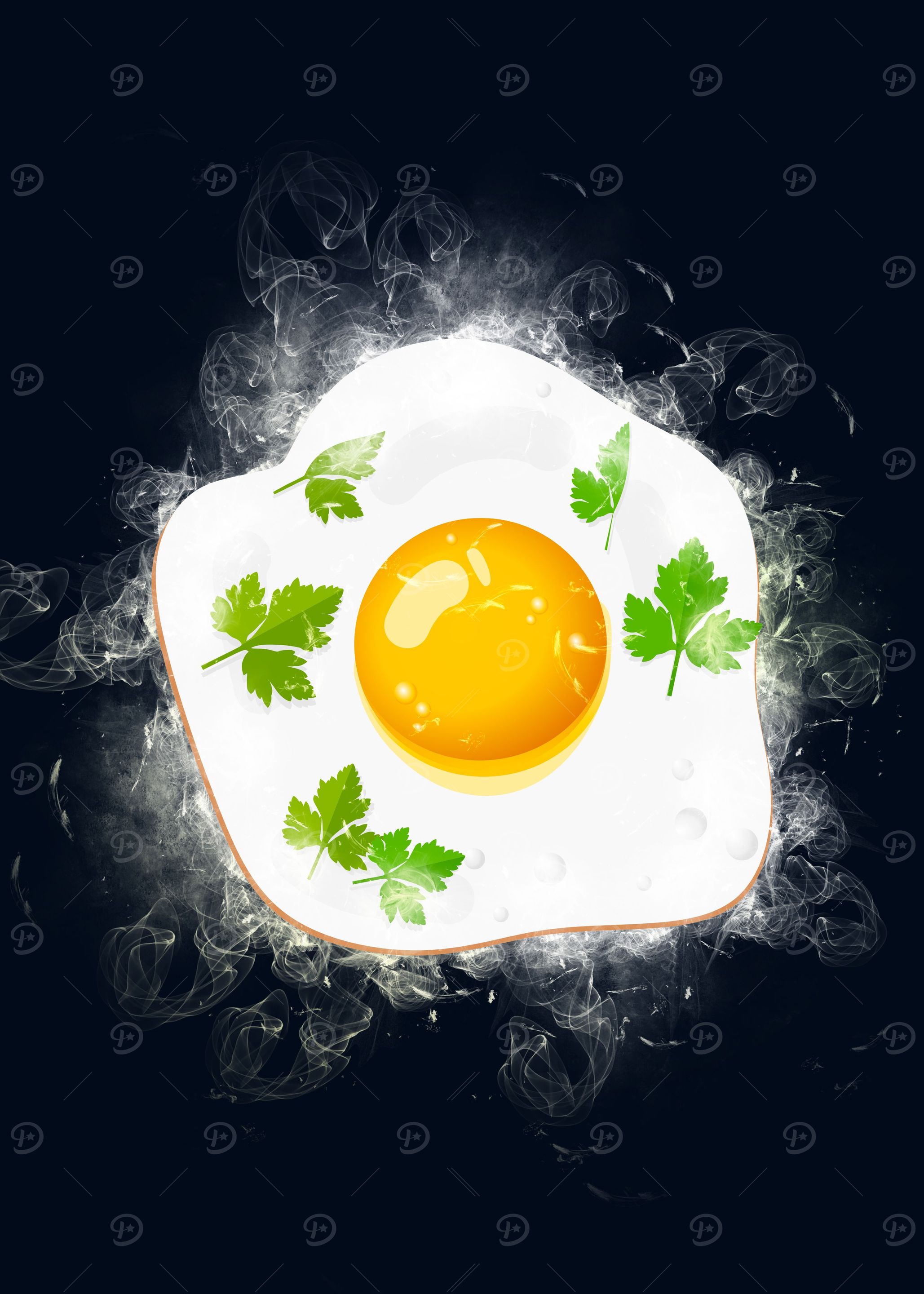 'fried egg' Poster, picture, metal print, paint by The Bright Art ...