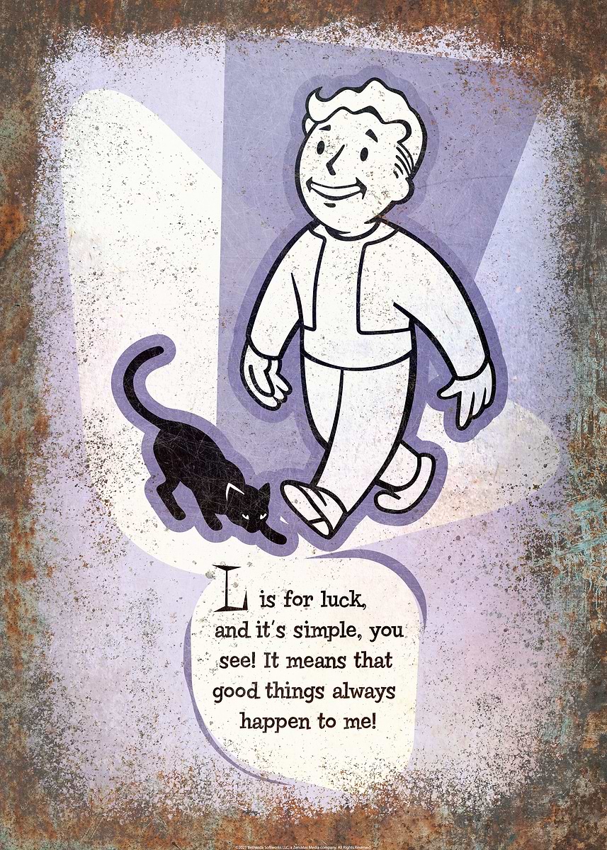 'Luck' Poster, picture, metal print, paint by Fallout | Displate