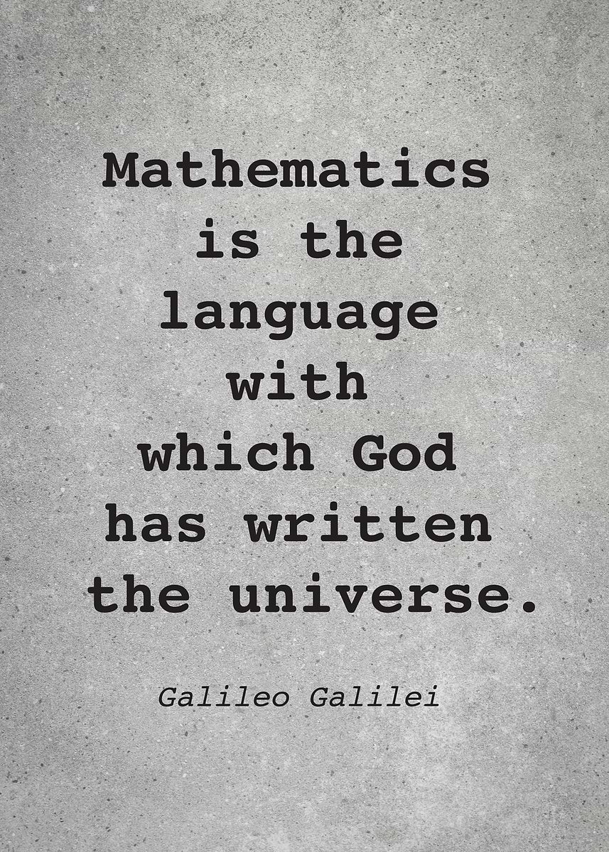 'Galileo Galilei Quote L018' Poster, picture, metal print, paint by Go ...