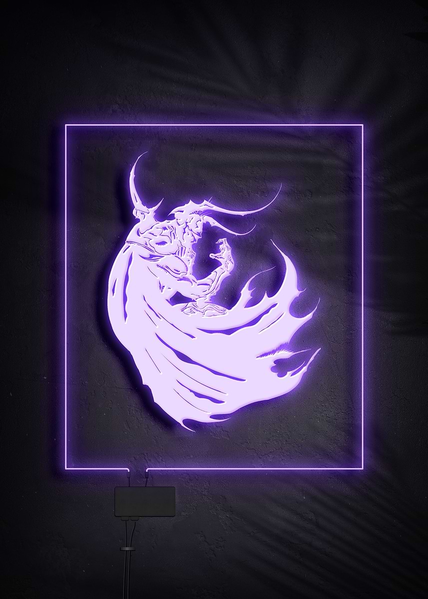 'Final Fantasy IV 4 Neon' Poster, picture, metal print, paint by Ze ...