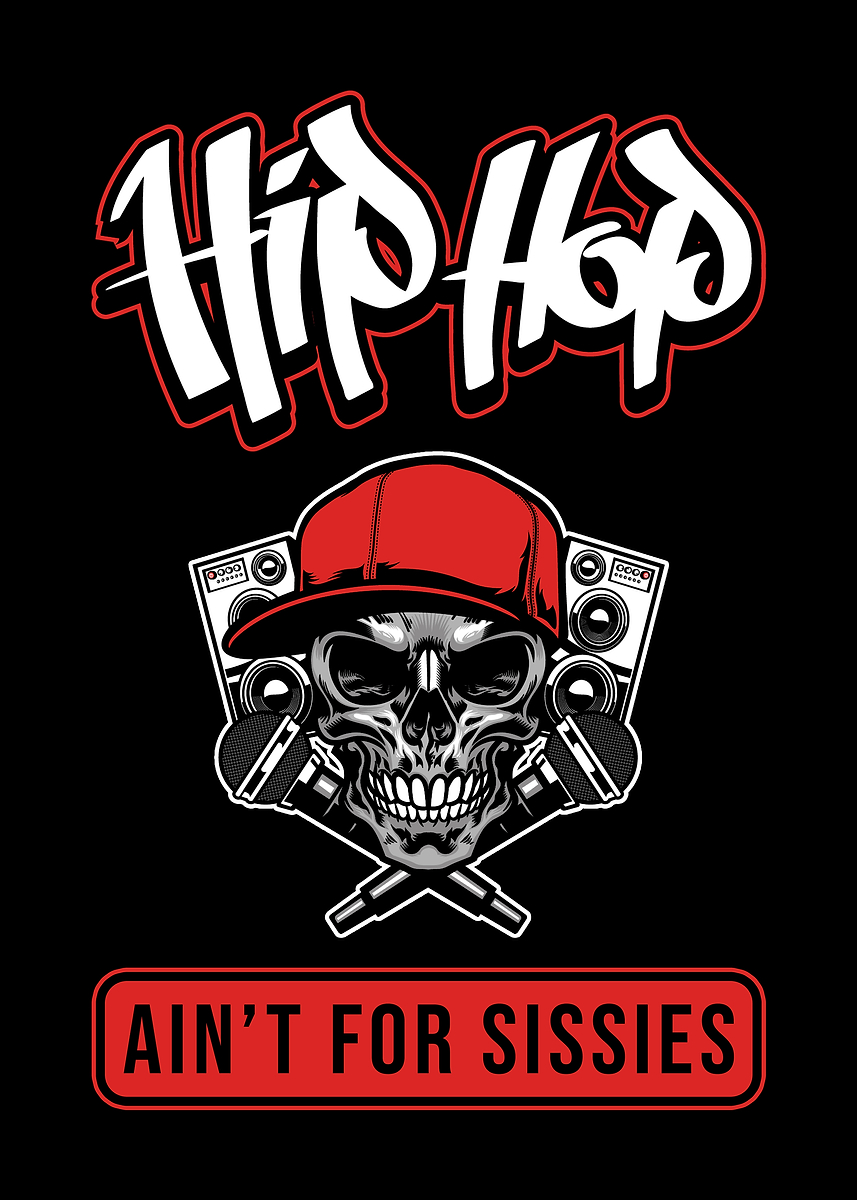'Hip Hop Saying Music Rap' Poster, picture, metal print, paint by ...
