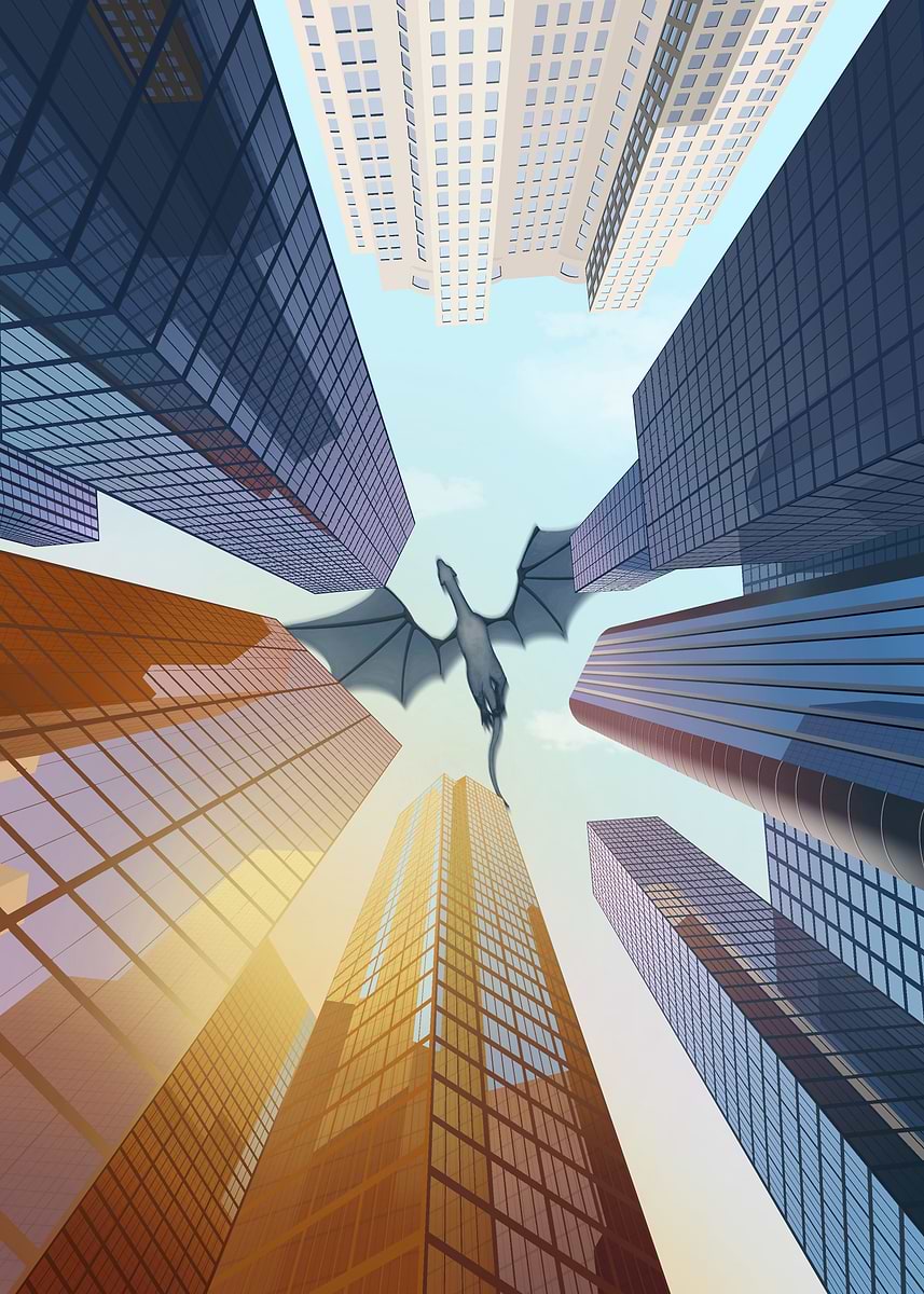 'City life' Poster, picture, metal print, paint by Naomi | Displate