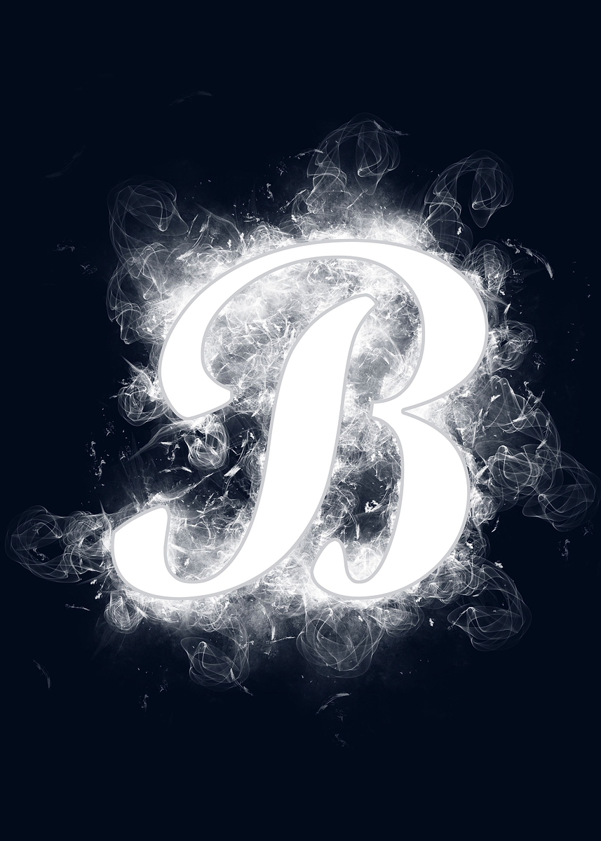 'letter b smoke' Poster, picture, metal print, paint by shiner artist ...