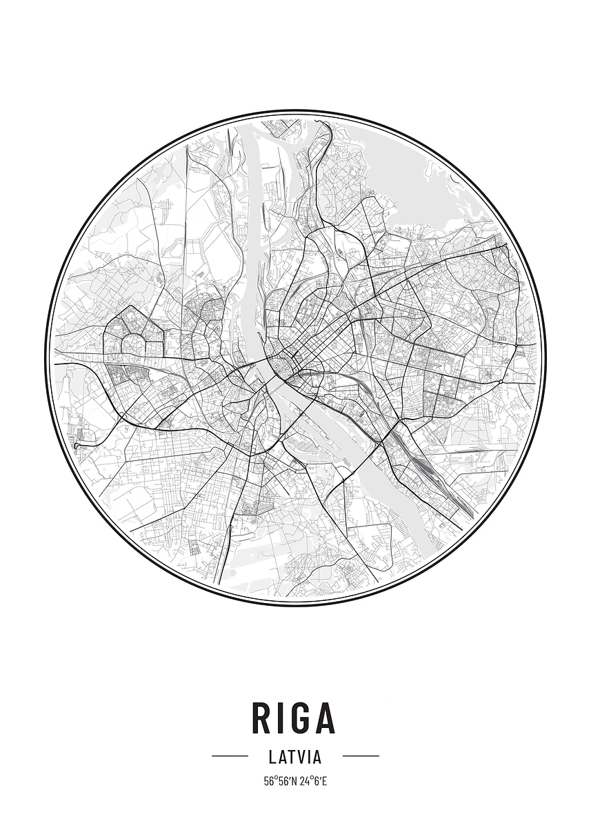 'Riga Latvia ' Poster, picture, metal print, paint by Designersen ...