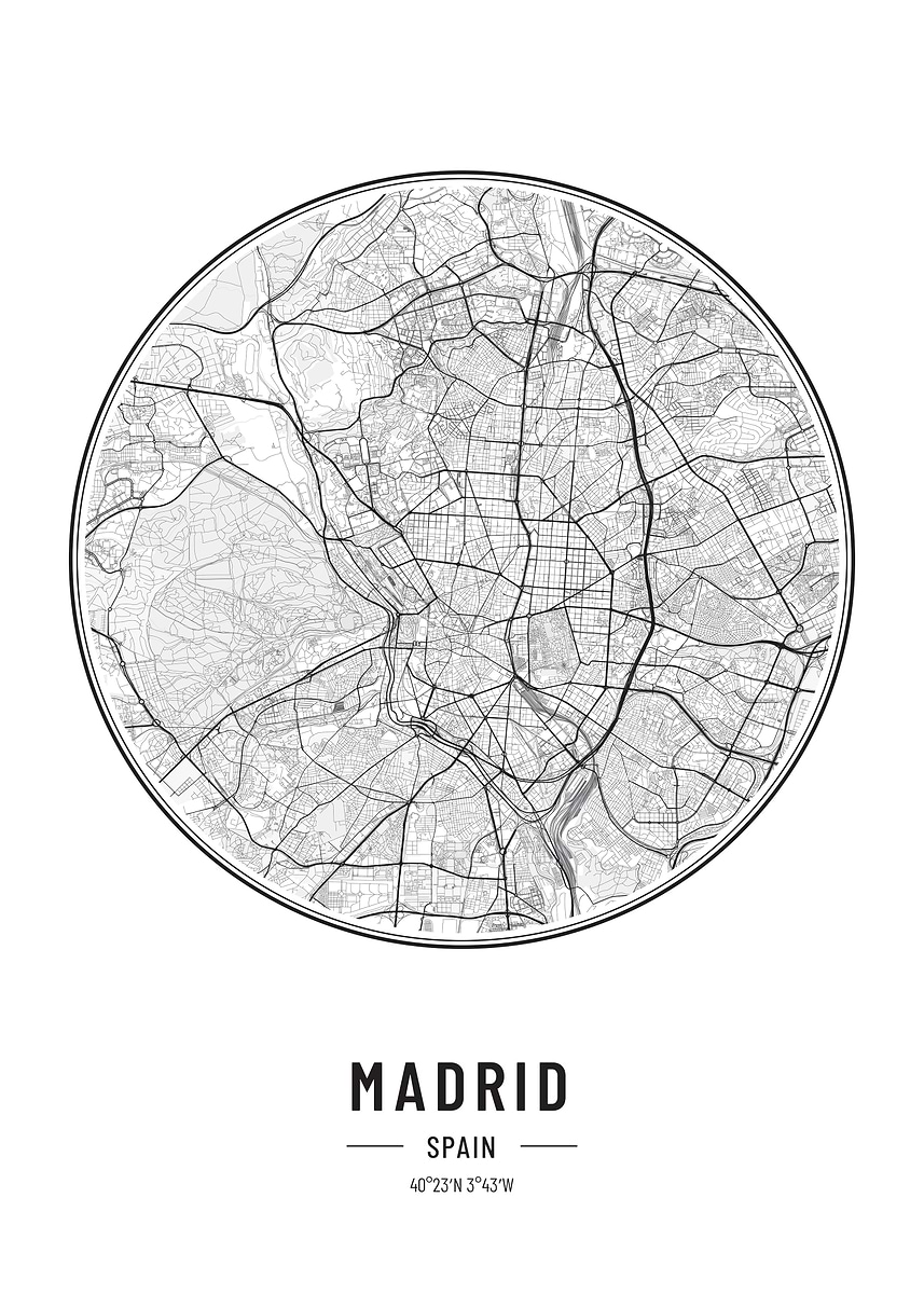'Madrid Spain' Poster, picture, metal print, paint by Designersen ...