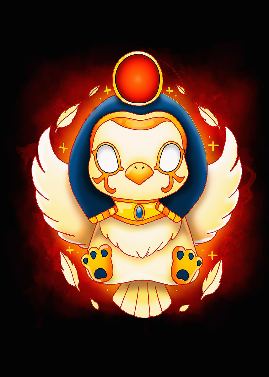 'Ra God' Poster, picture, metal print, paint by Valentina Fabbri | Displate