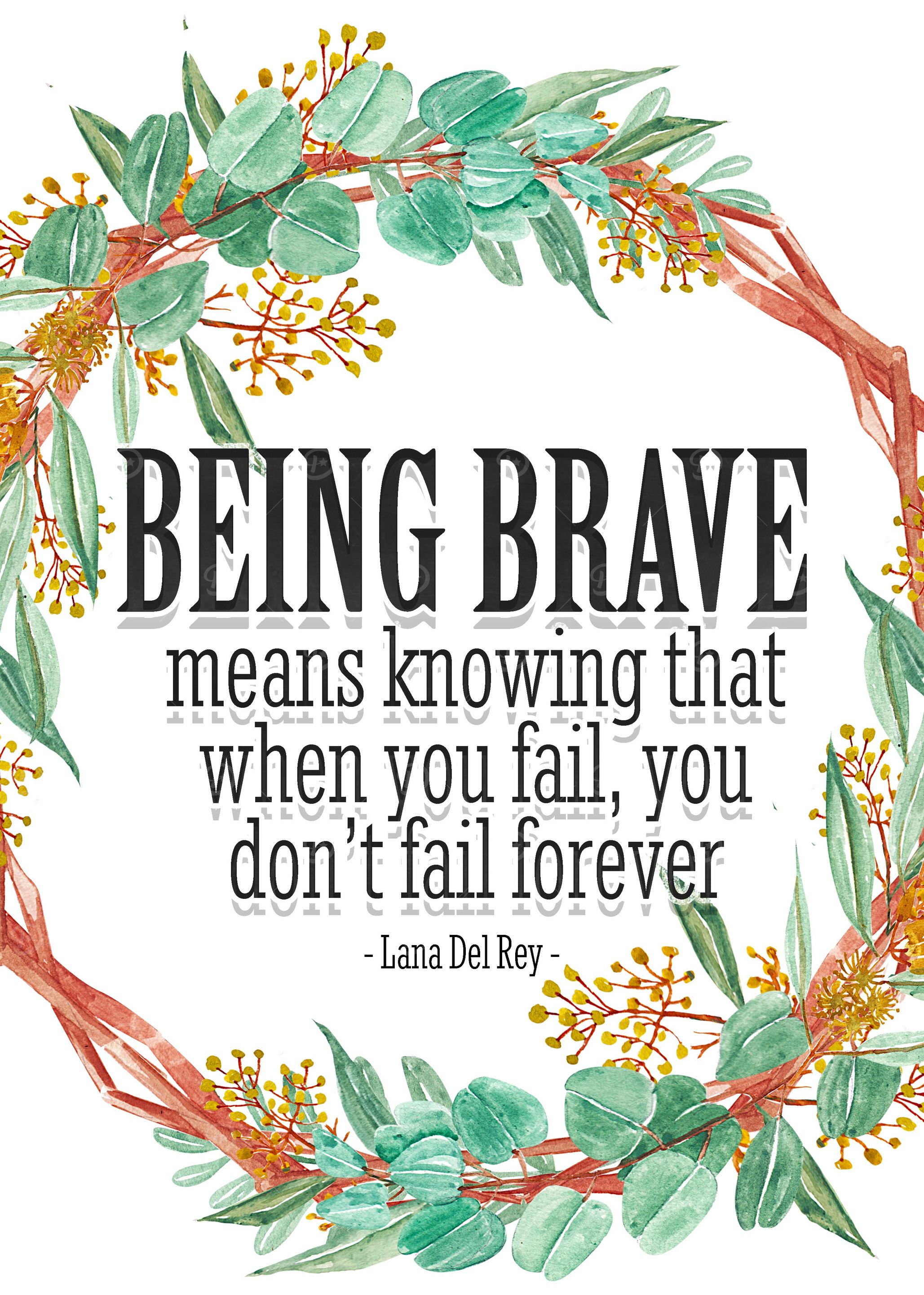 'Being Brave' Poster, picture, metal print, paint by Juliana RW | Displate
