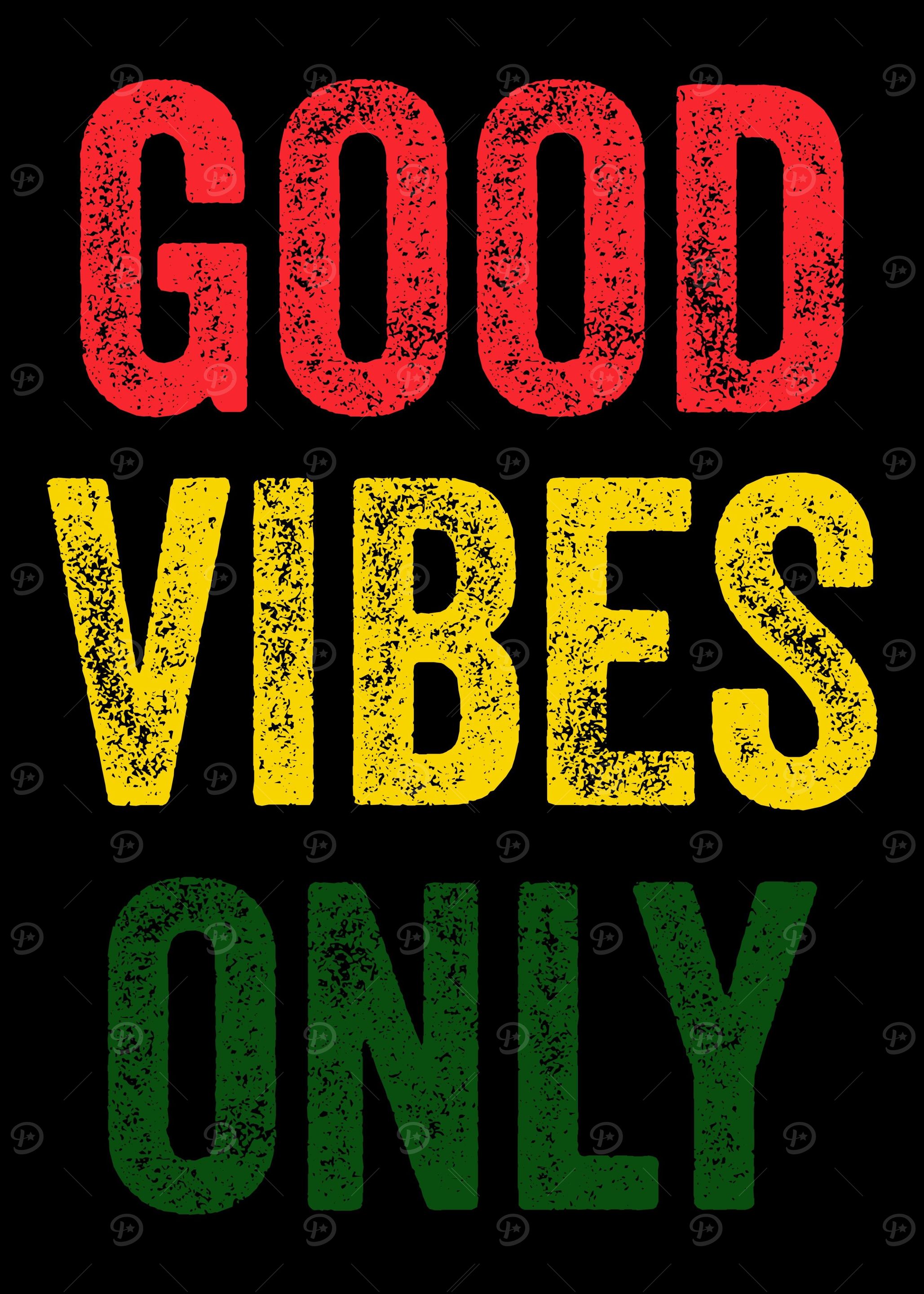 'Good Vibes Only Reggae Ras' Poster, picture, metal print, paint by ...