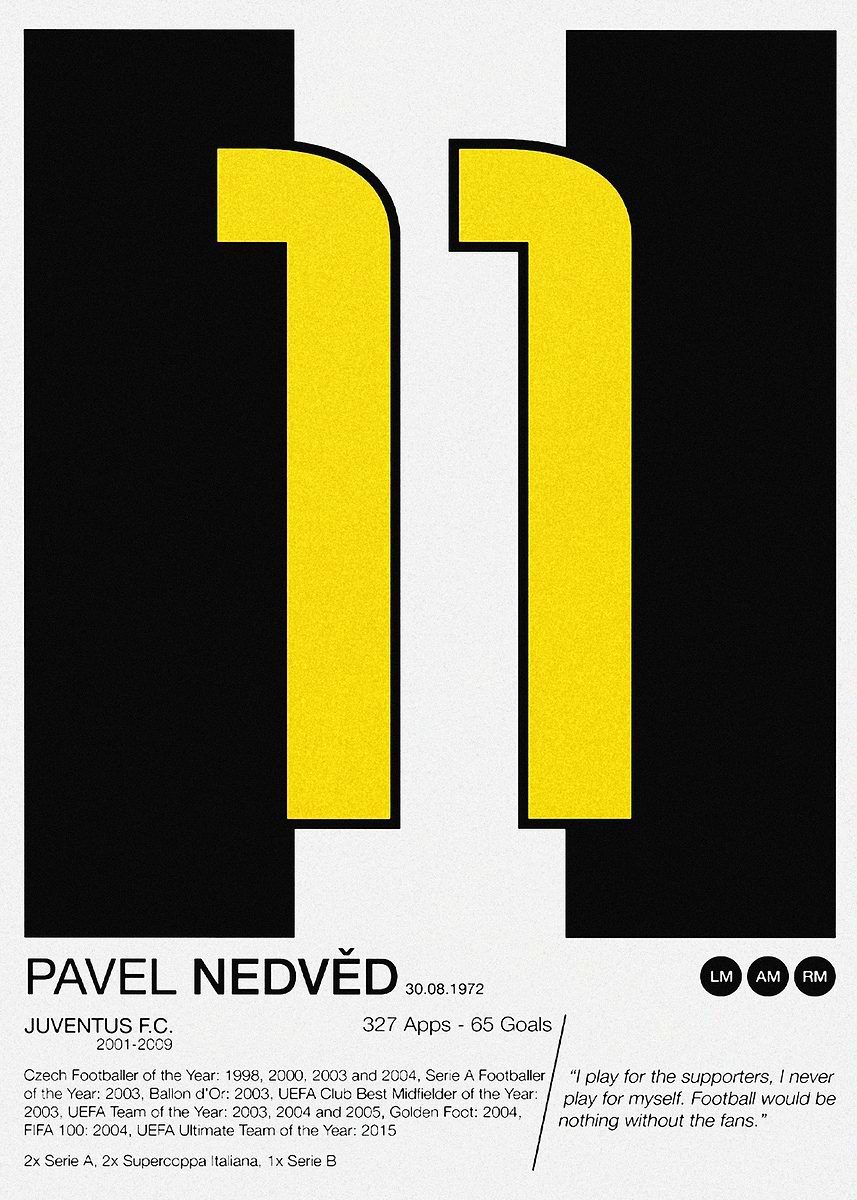 'Pavel Nedved' Poster, picture, metal print, paint by Happy Hippo ...
