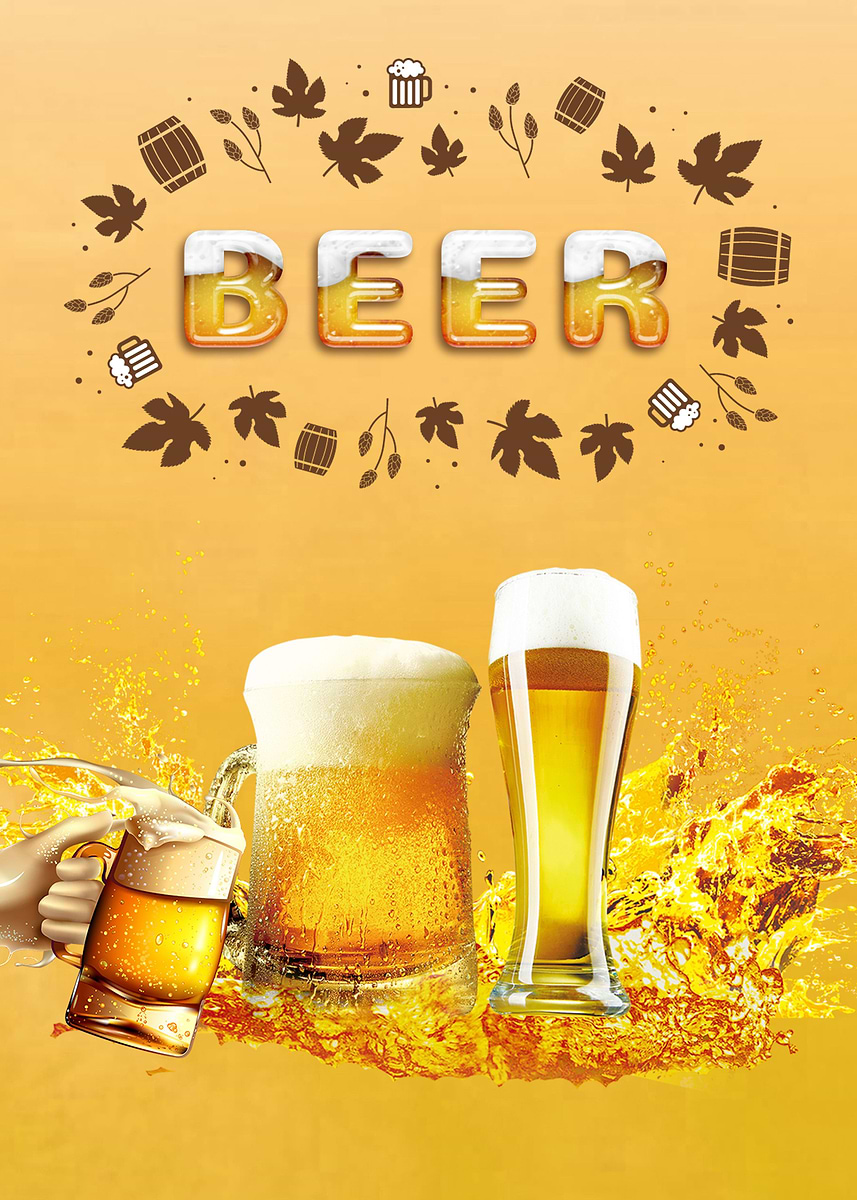 'Drink Beer Glass ' Poster, picture, metal print, paint by Max Ronn ...