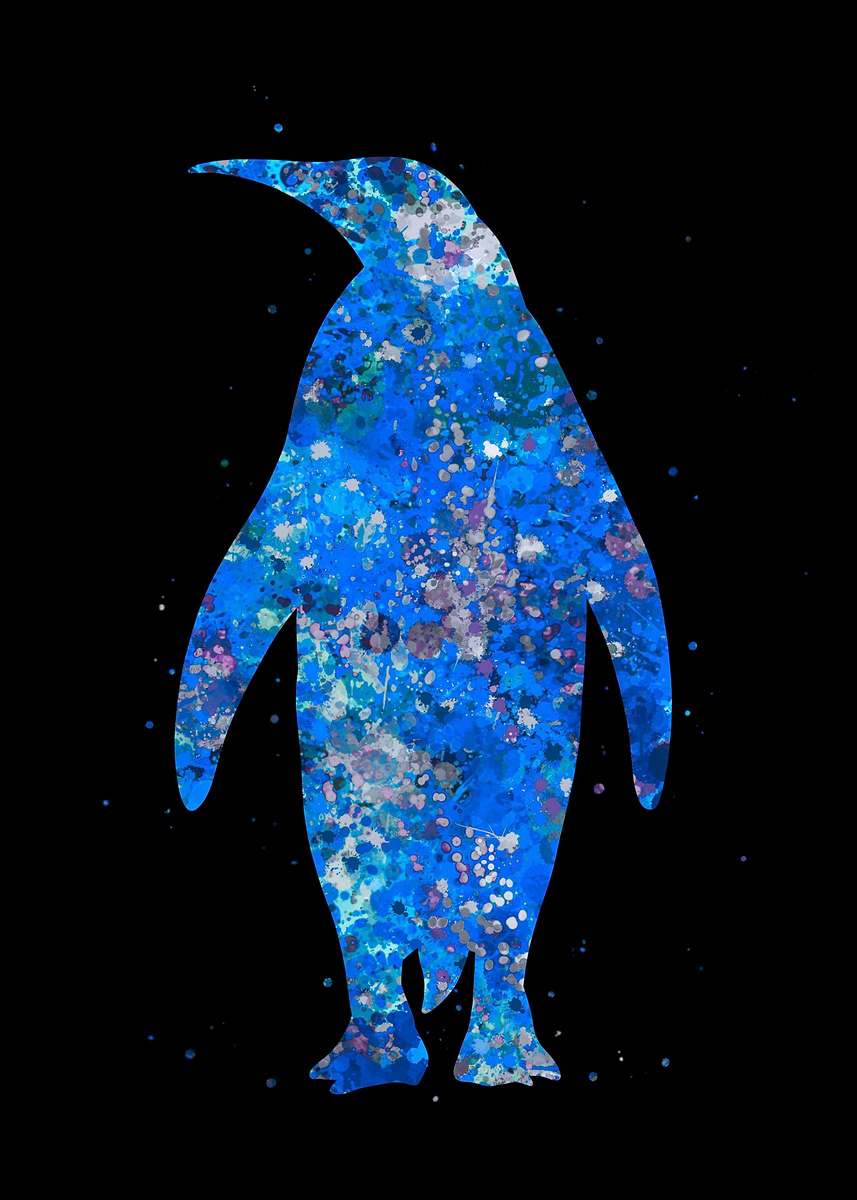 'Penguin animal' Poster, picture, metal print, paint by Yahya Art ...