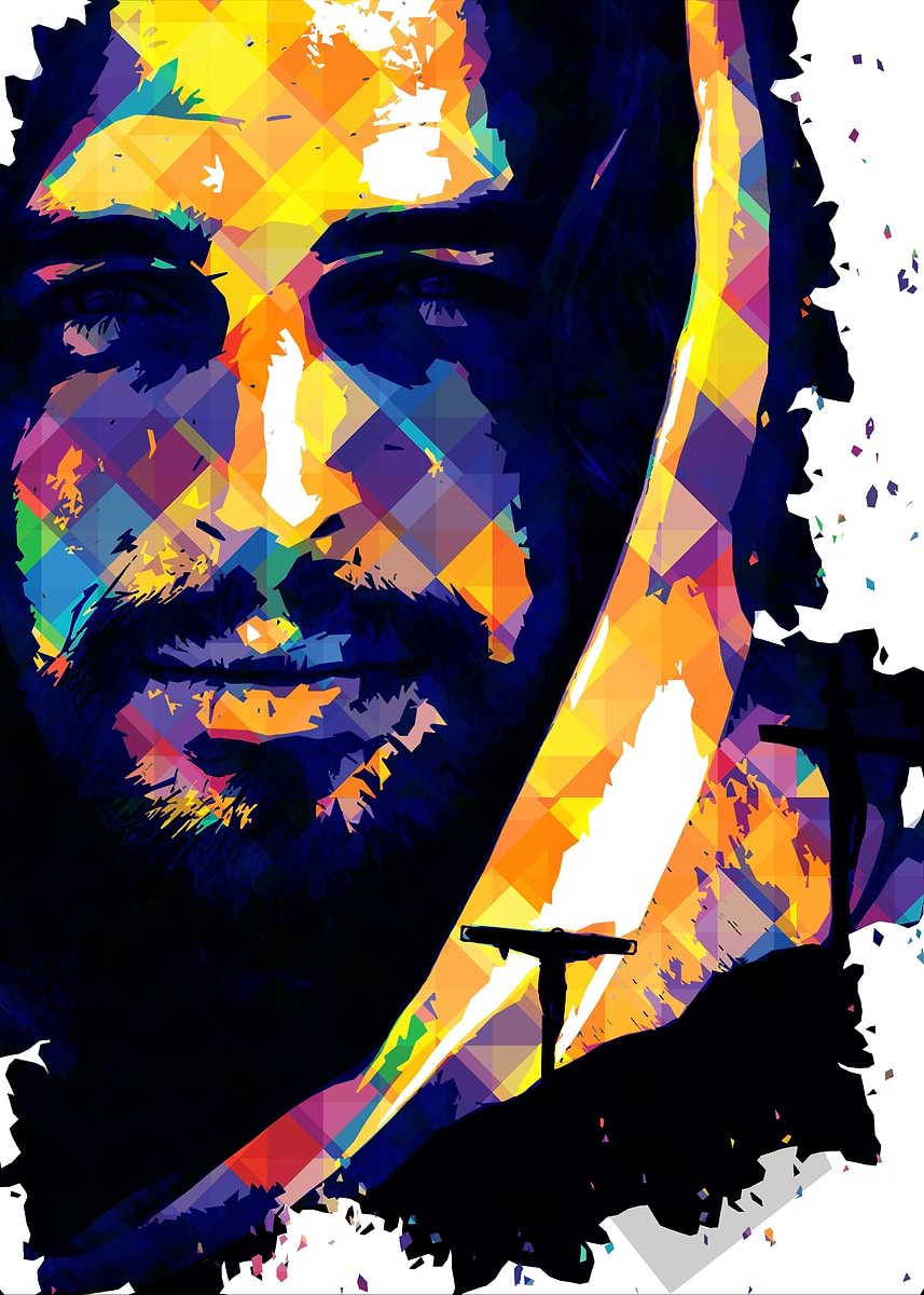 'Jesus Christ' Poster, picture, metal print, paint by Back Garden ...