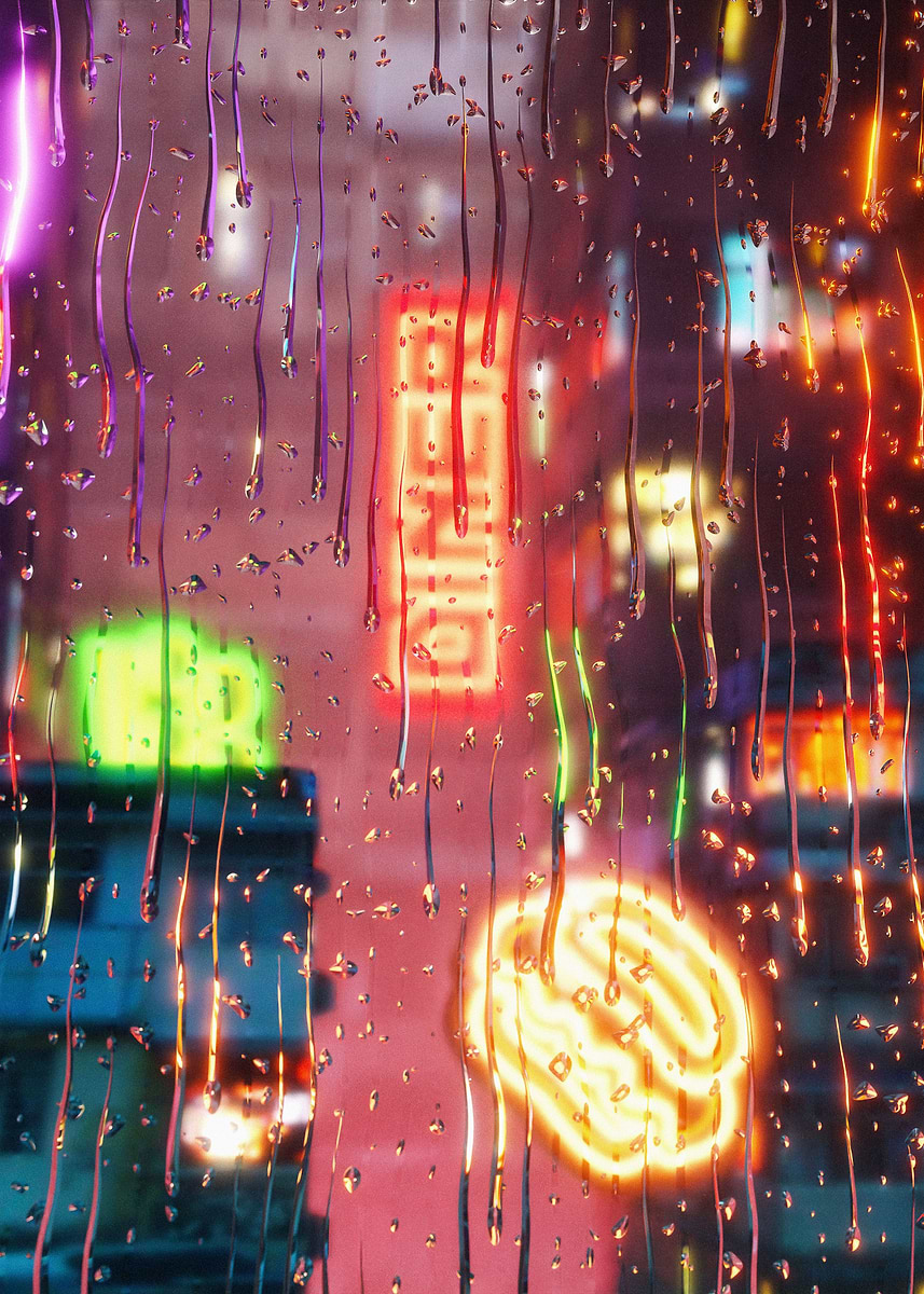 'Neon Nights II' Poster, picture, metal print, paint by Austin Poon ...