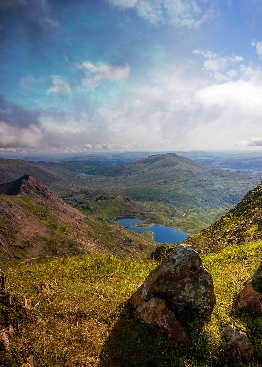 'View From Snowdon Summit' Poster, picture, metal print, paint by Ian ...