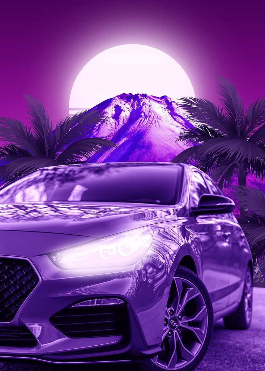 'synthwave' Poster, picture, metal print, paint by INSPIRE COLLECTION ...