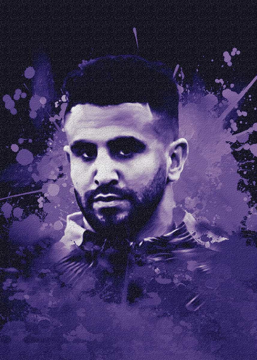 'Riyad Mahrez' Poster, picture, metal print, paint by Sobri Alkavie ...