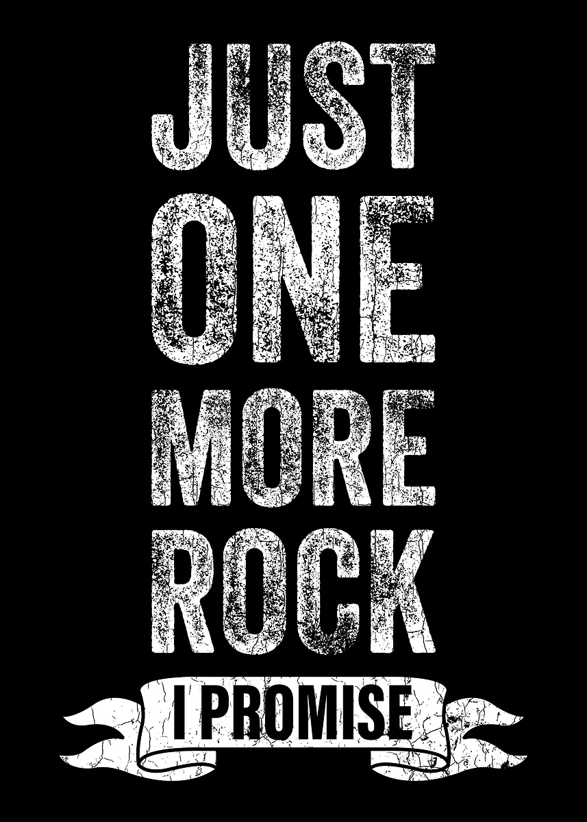 'One More Rock Gift Geologi' Poster, picture, metal print, paint by ...