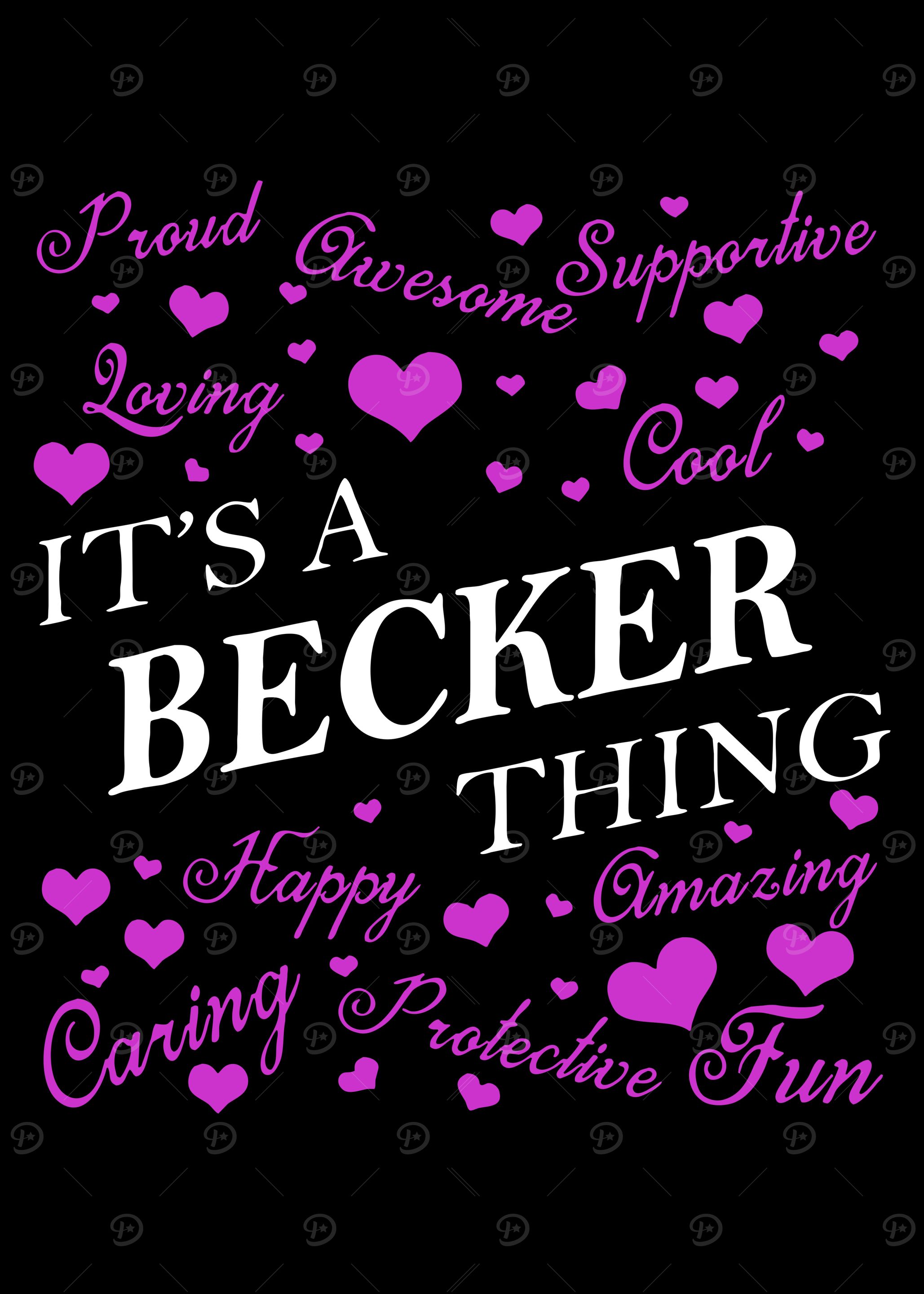 'its a becker thing' Poster, picture, metal print, paint by rasyid ...