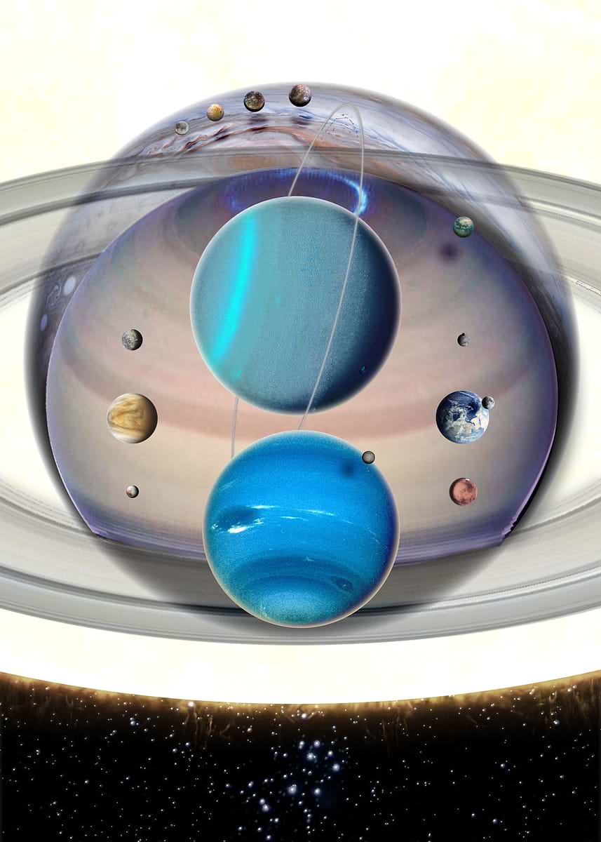 'Planets to Scale' Poster, picture, metal print, paint by ...
