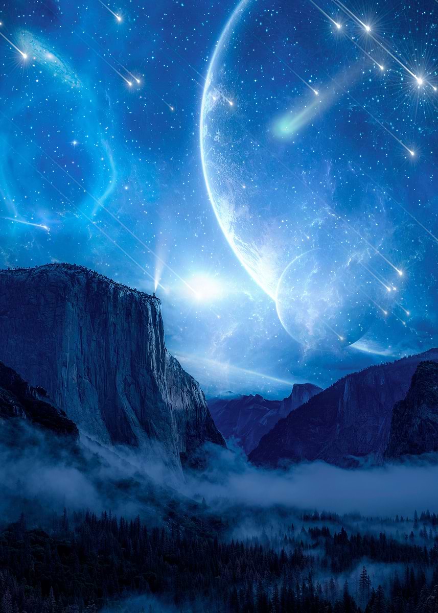 'UNDER STARS PT 4' Poster, picture, metal print, paint by bevisualz ...