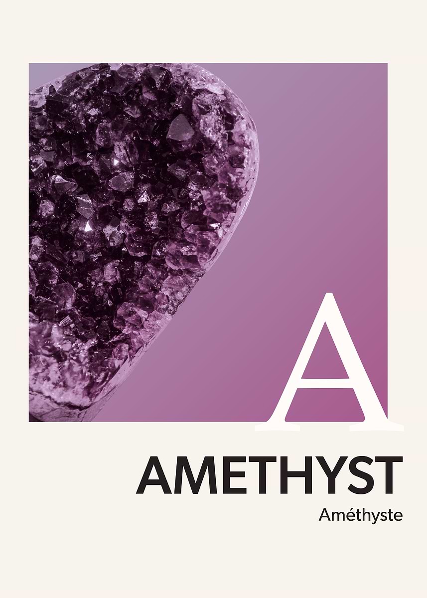 'Color Alphabet Amethyst A' Poster, picture, metal print, paint by ...