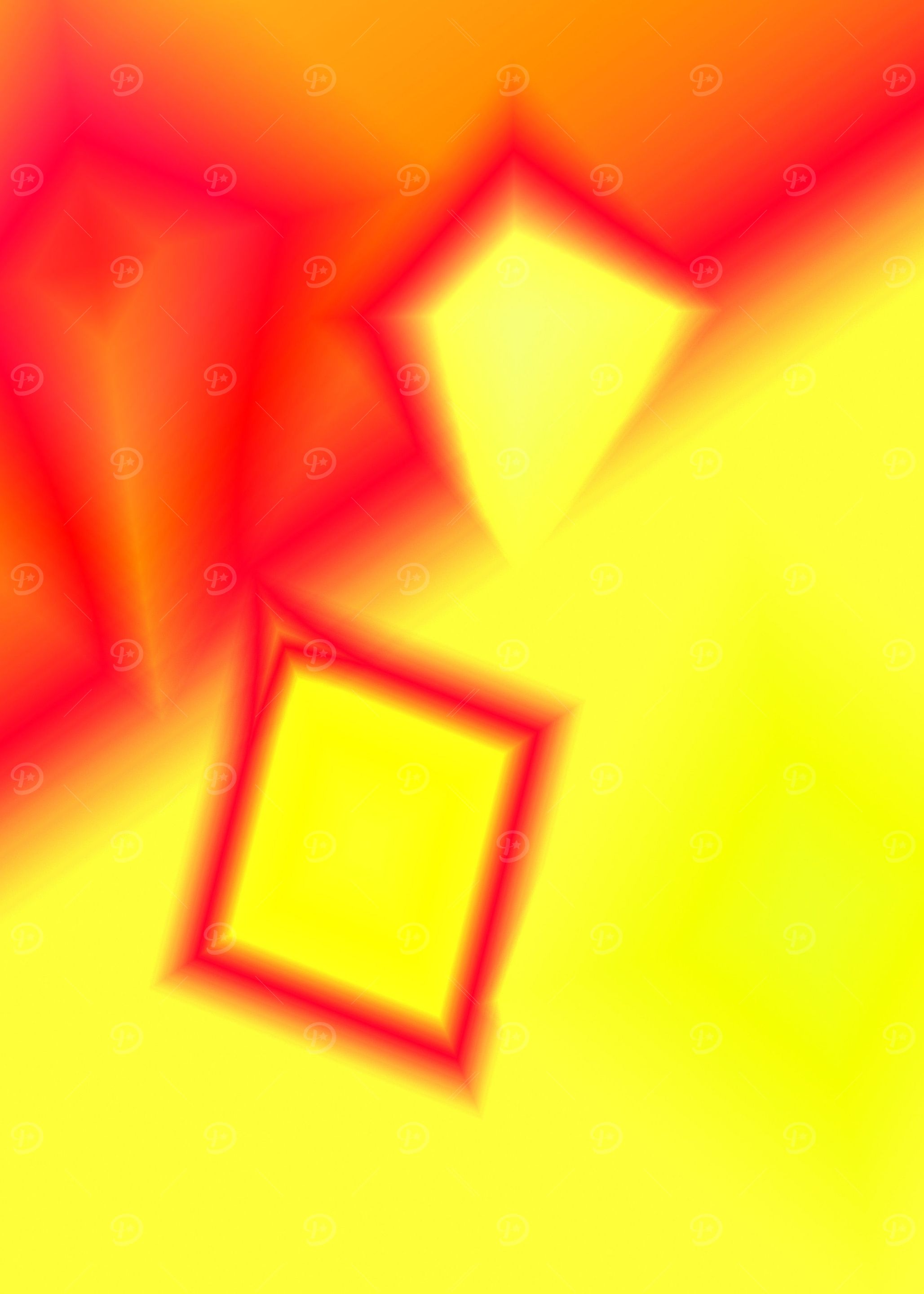 'red yellow abstract design' Poster, picture, metal print, paint by ...