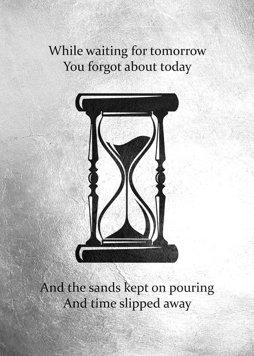 'Time Poem' Poster, picture, metal print, paint by ABConcepts | Displate